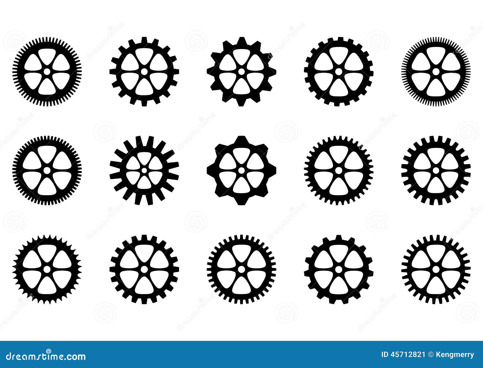 Gear Collection Machine Gear Stock Vector - Illustration of machinery ...