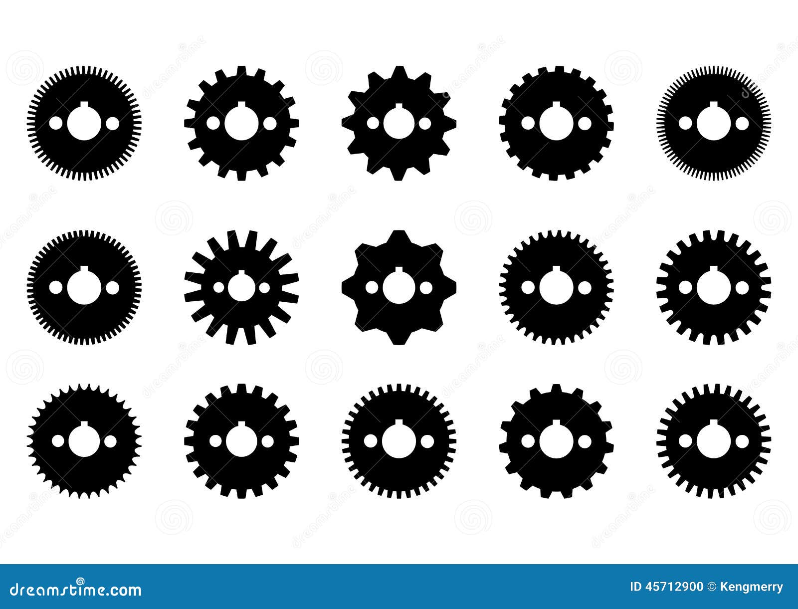 Gear Collection Machine Gear Stock Vector - Illustration of ...