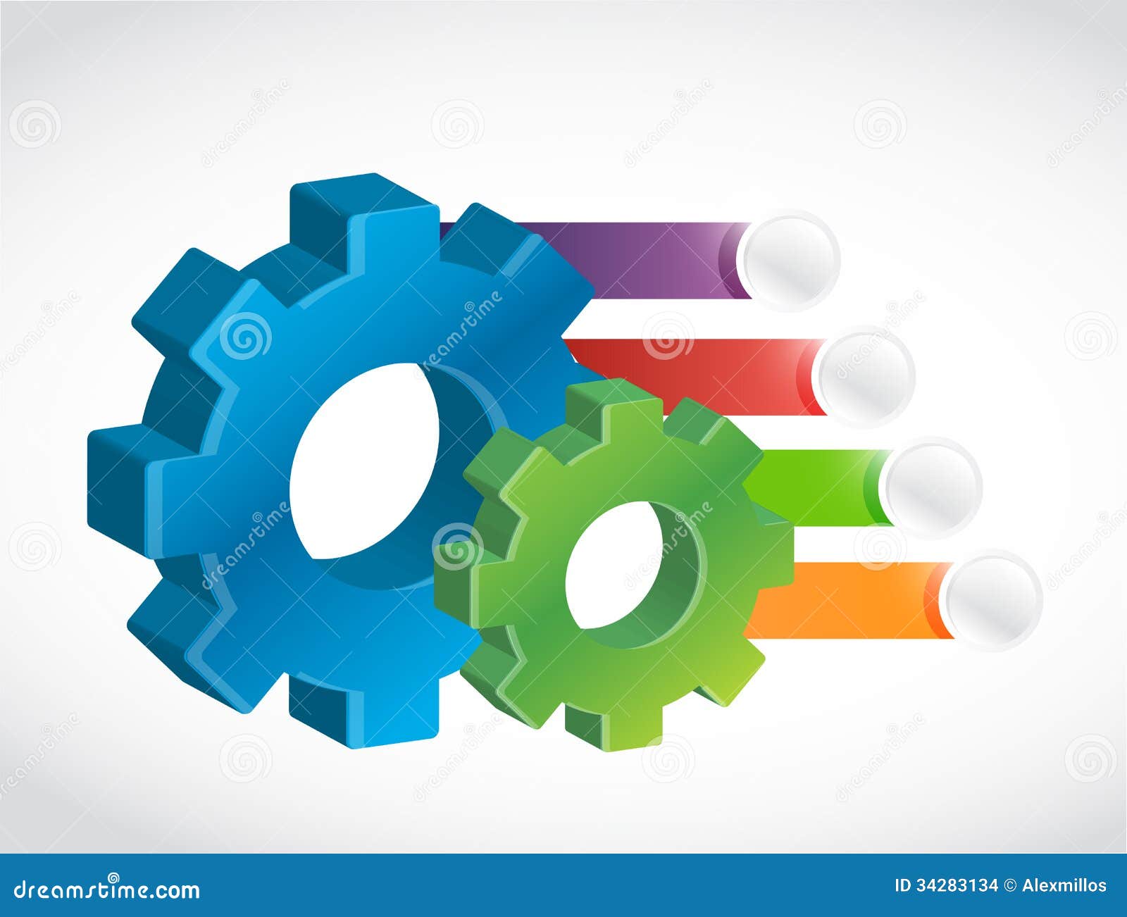 Gear and Color Banners Illustration Design Stock Illustration ...
