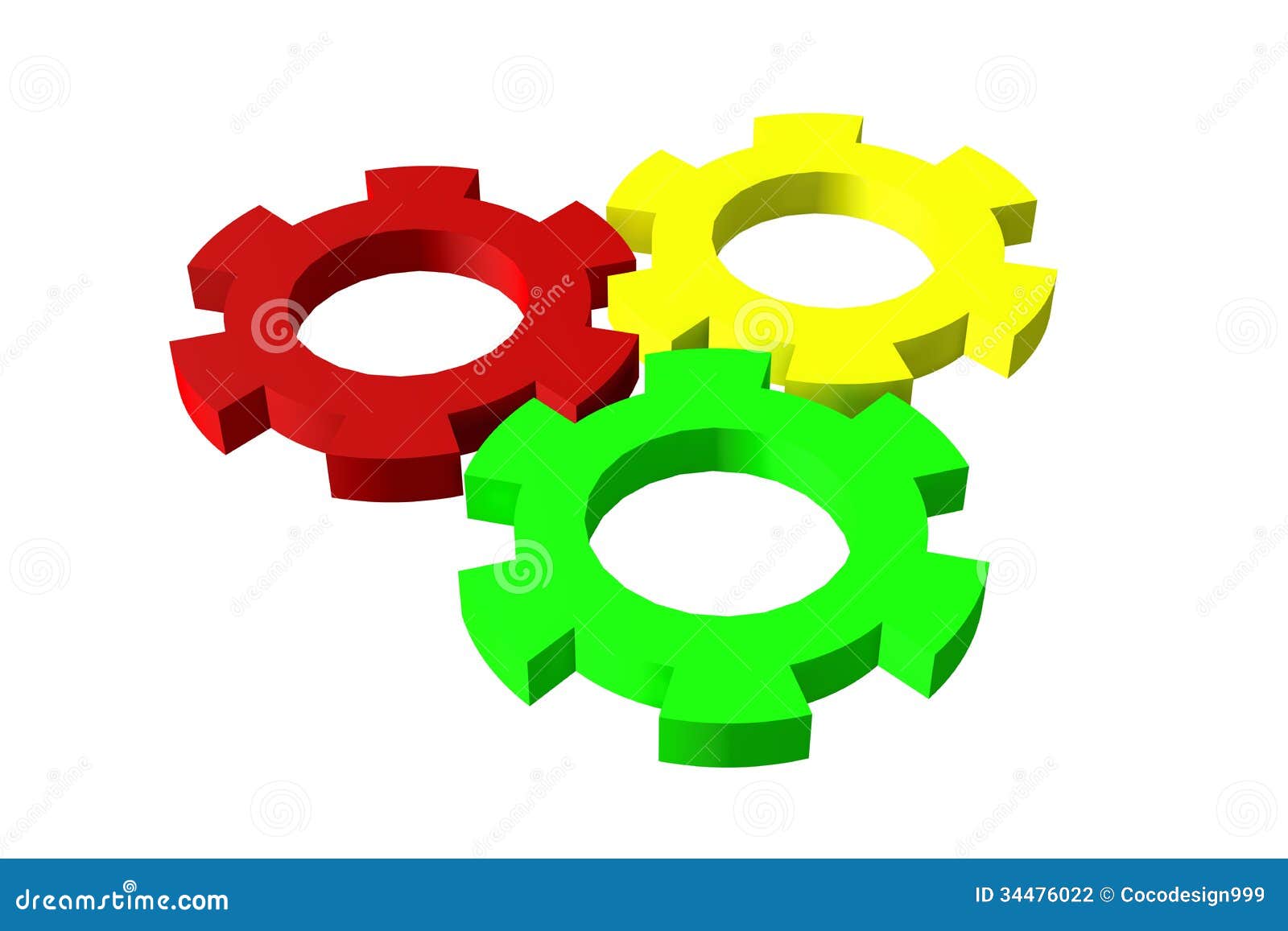 Gear color stock illustration. Illustration of machinery - 34476022