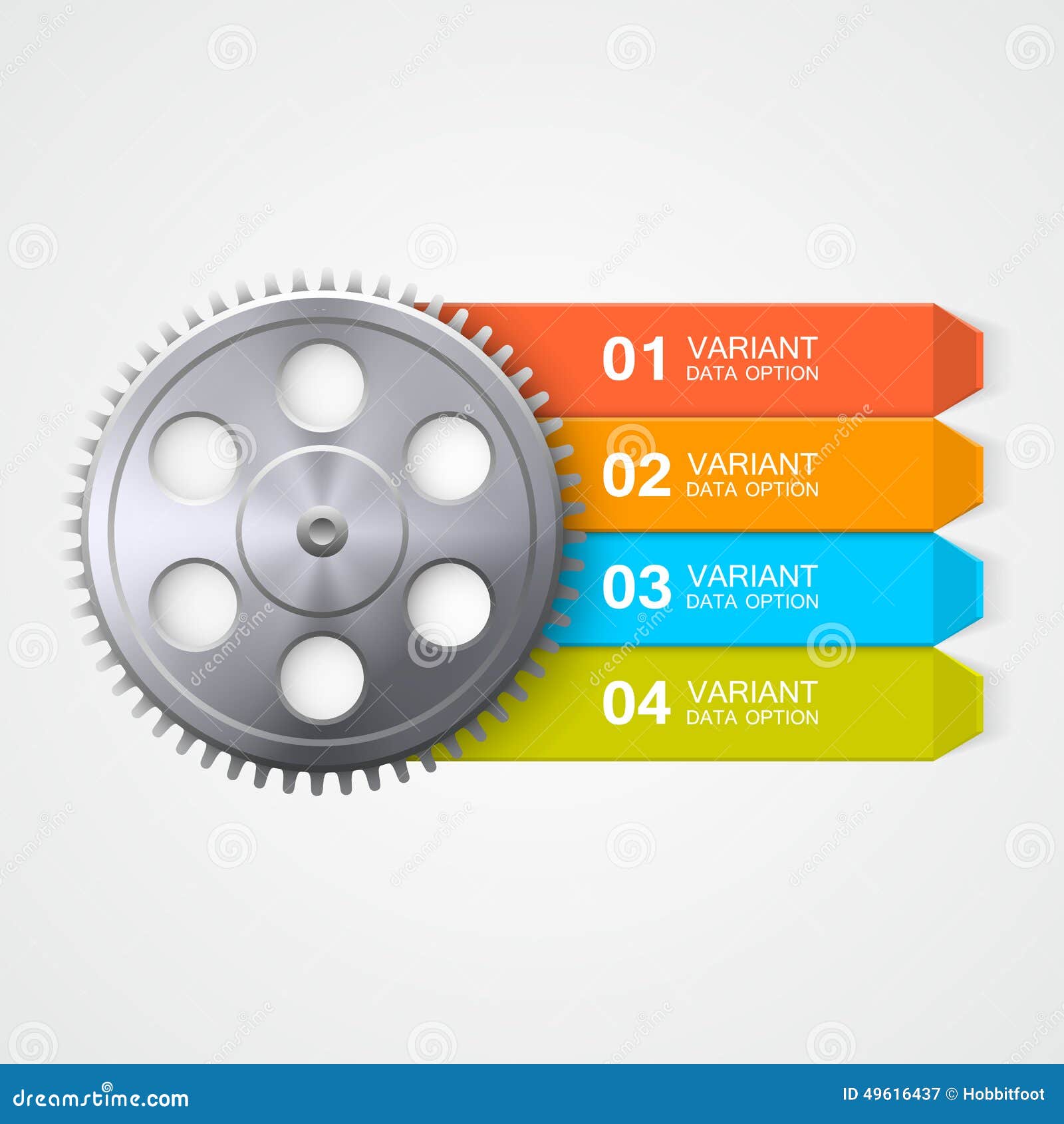 Gear color Infographics. stock vector. Illustration of infographic ...