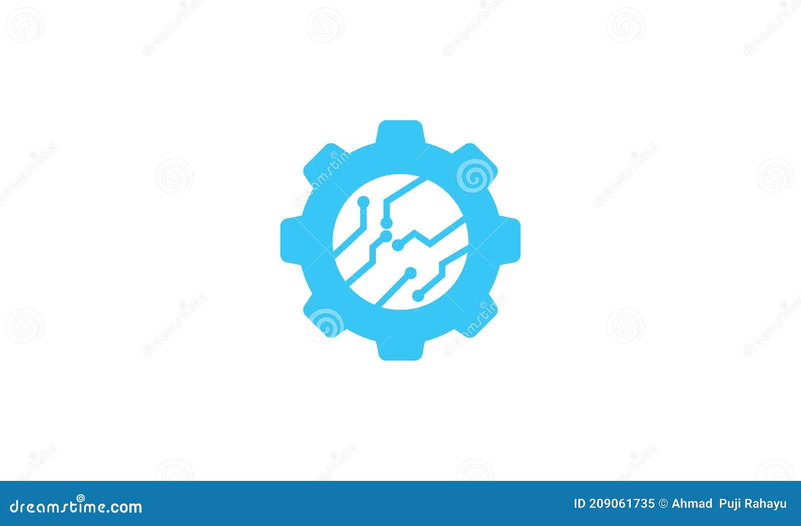 Gear with Connect Line Tech Logo Symbol Icon Vector Graphic Design ...