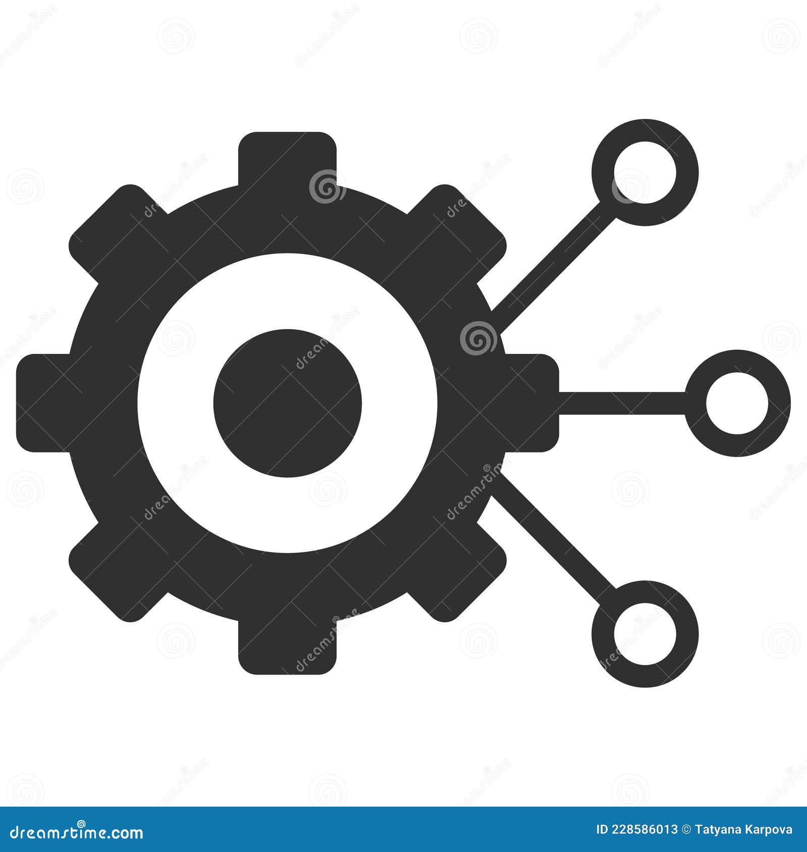 Gear Connections Vector Icon Flat Illustration Stock Vector ...