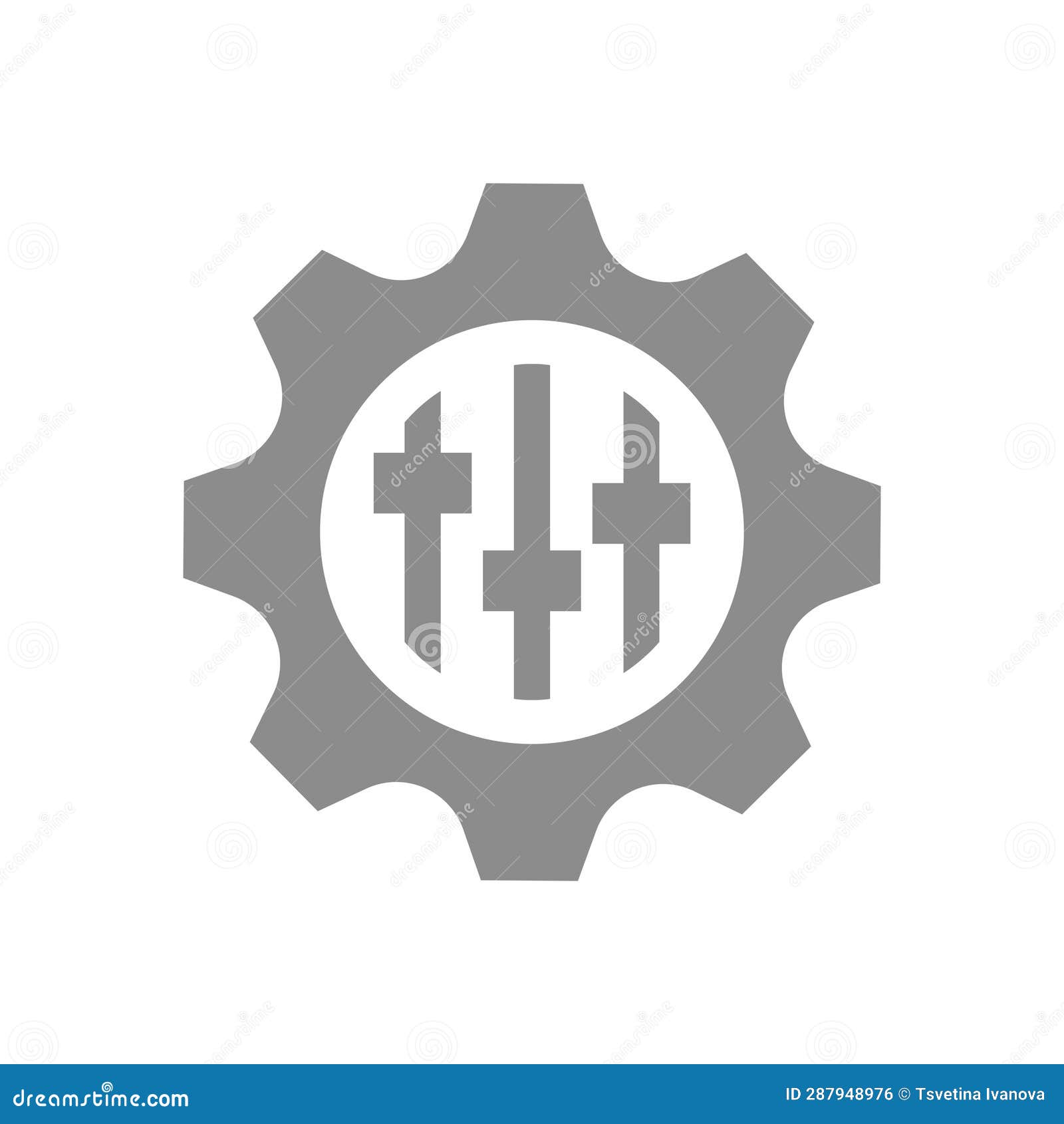 Gear and Controls or Switches Vector Icon Stock Illustration ...