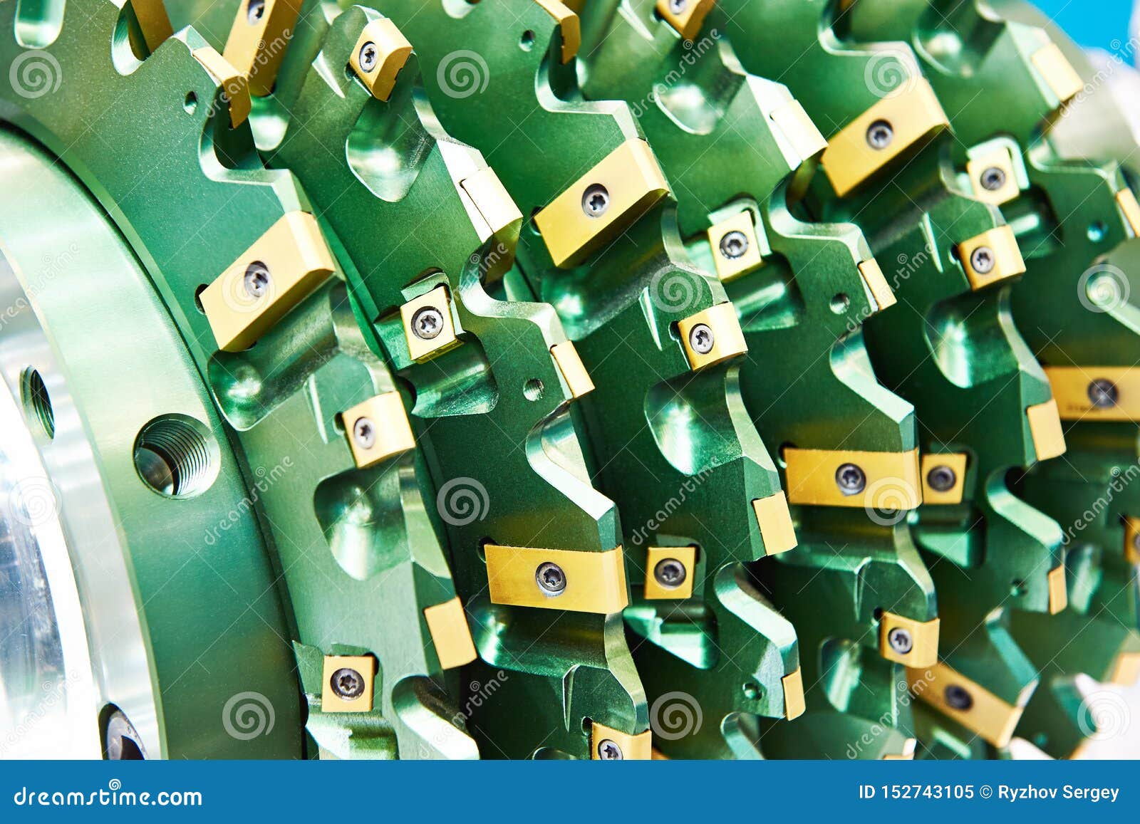 Gear cutting hob mill stock image. Image of modern, machine - 152743105