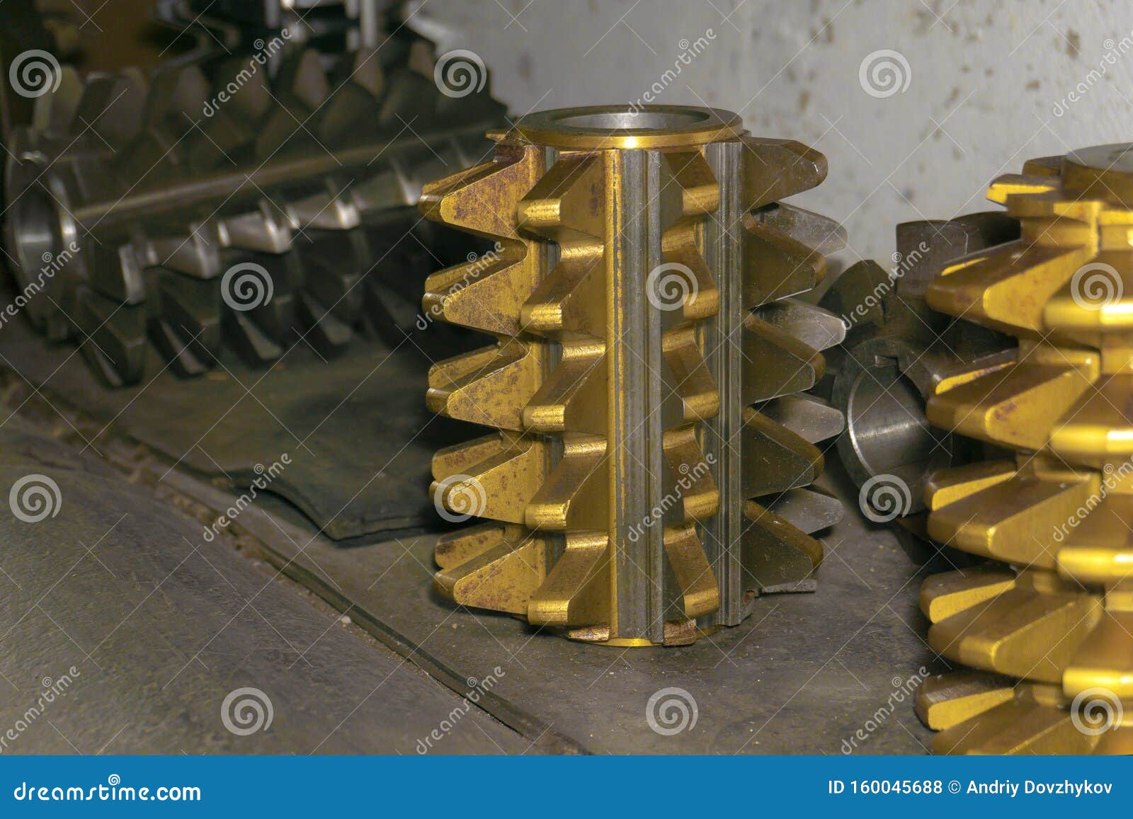 Gear Cutting Tool in a Warehouse in a Workshop, a Worm Cutter for Gear ...