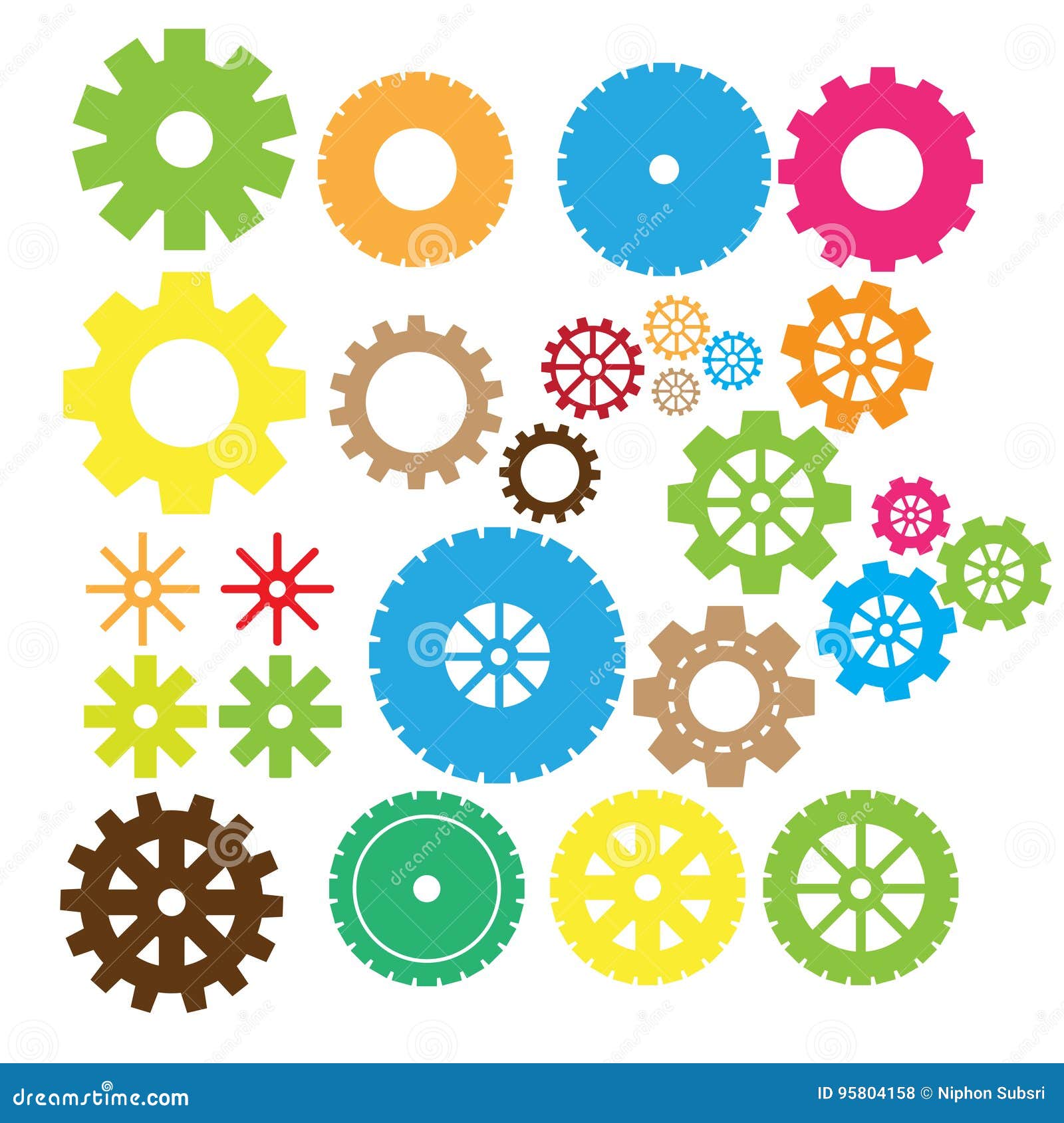 Gear Design on the White Background Stock Illustration - Illustration ...