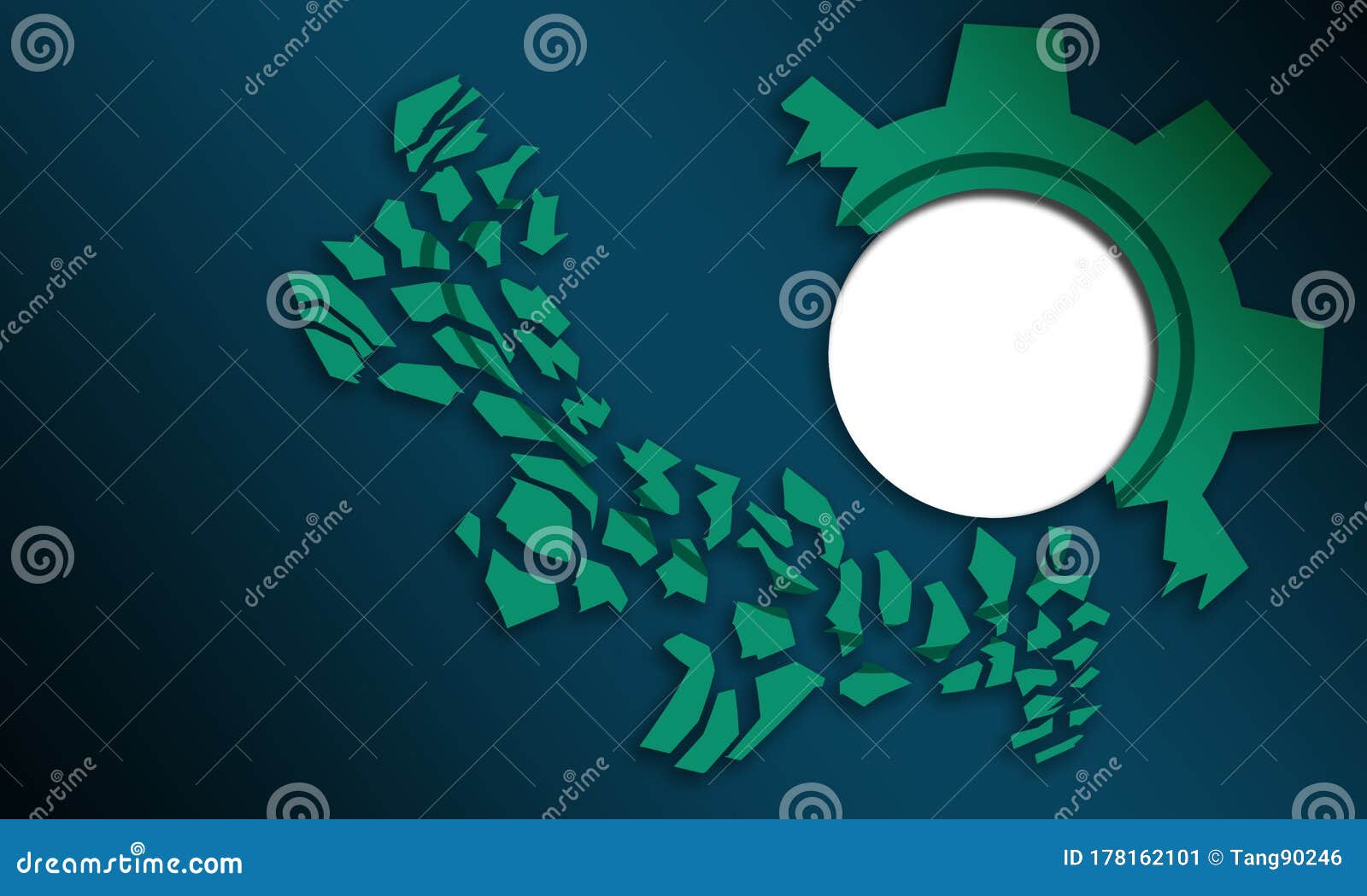 Gear Destroy into Pieces in Various Sizes Stock Illustration ...