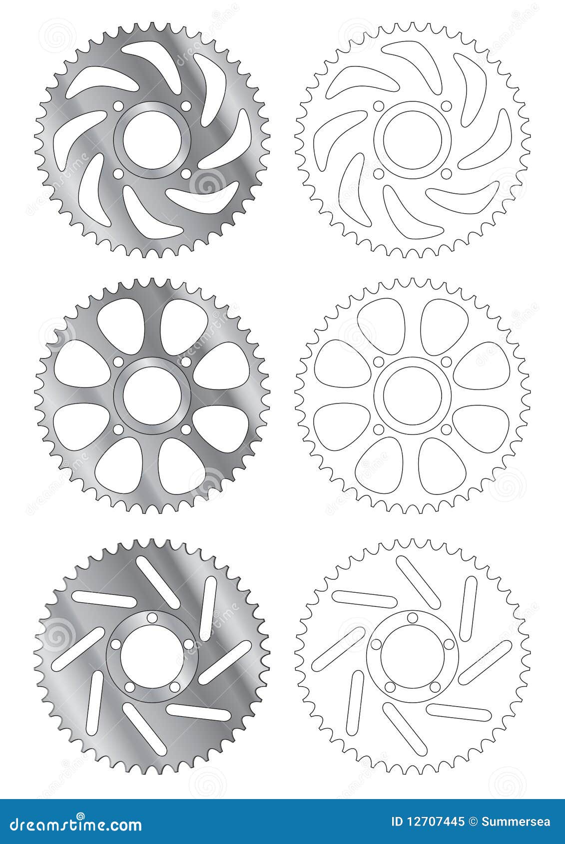 Gear disc vector stock vector. Illustration of keyline - 12707445