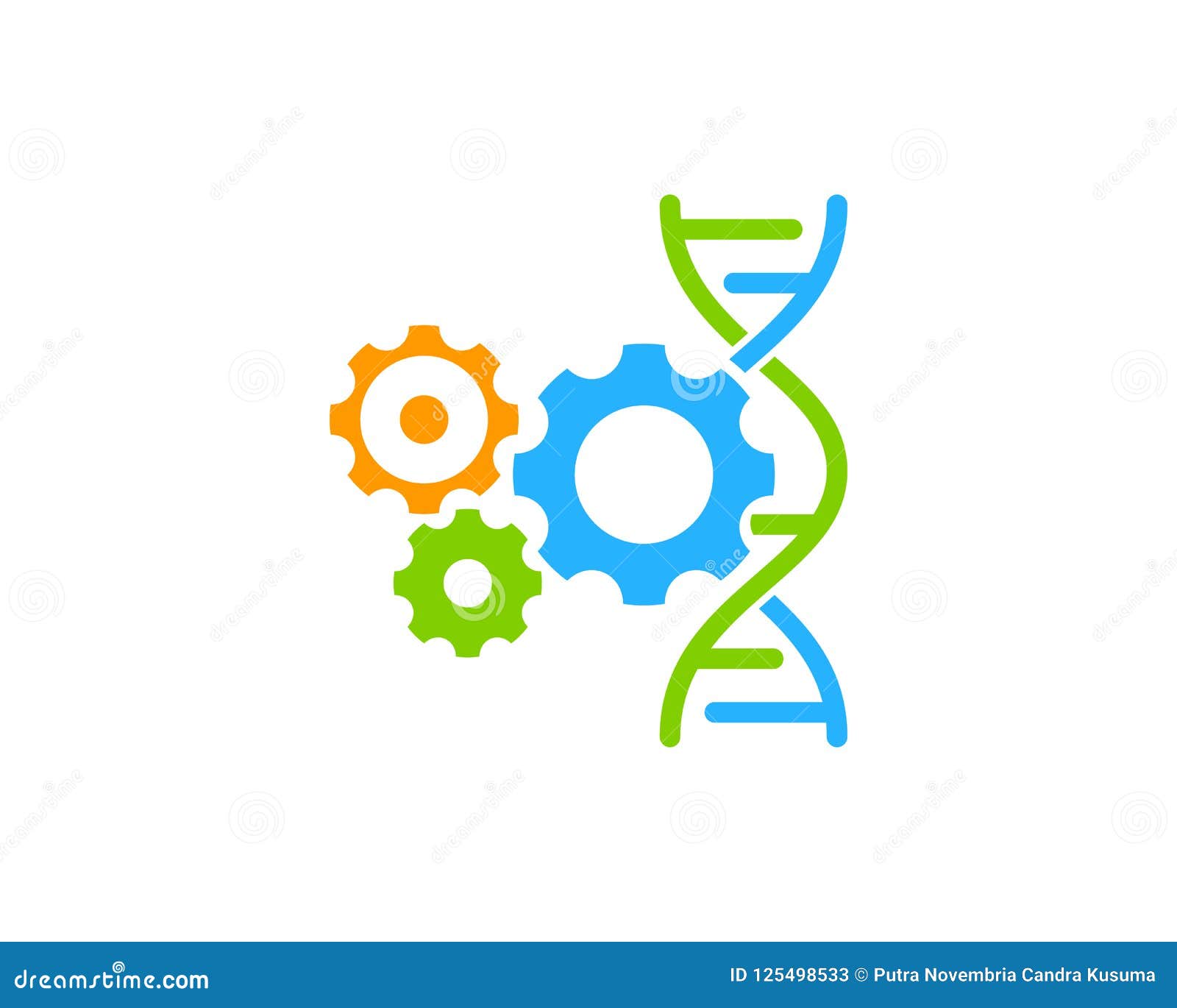 Gear Dna Logo Icon Design stock vector. Illustration of factory - 125498533