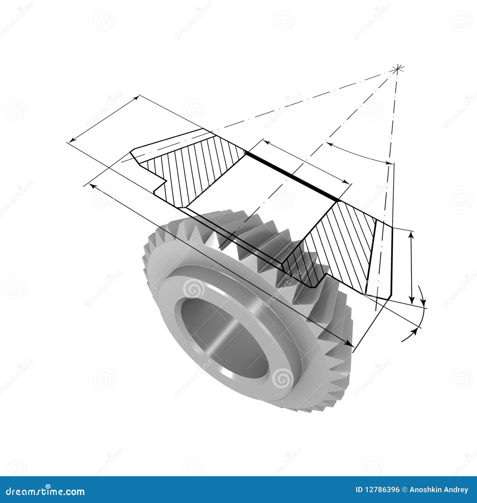 Gear And Drawing Stock Photo | CartoonDealer.com #12786396