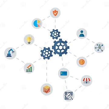 Gear Effective Process Organization Business Concept Business Industry, Bot, Algorithm, Coding ...