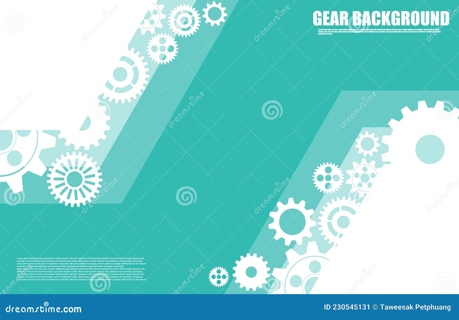 Gear Engine Pattern on a Light Green Background. EP Stock Vector ...