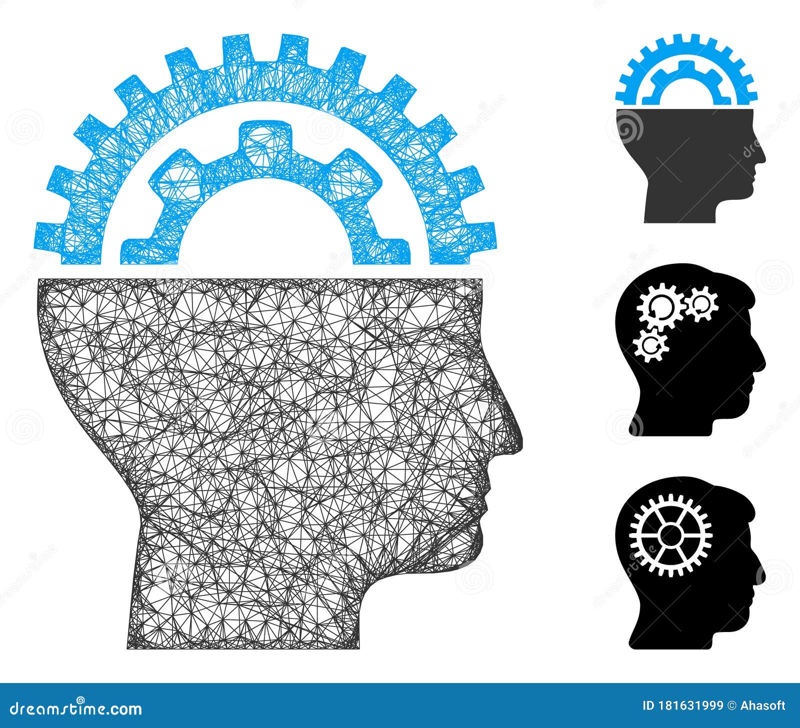 Gear Engineer Polygonal Web Vector Mesh Illustration Stock Illustration ...