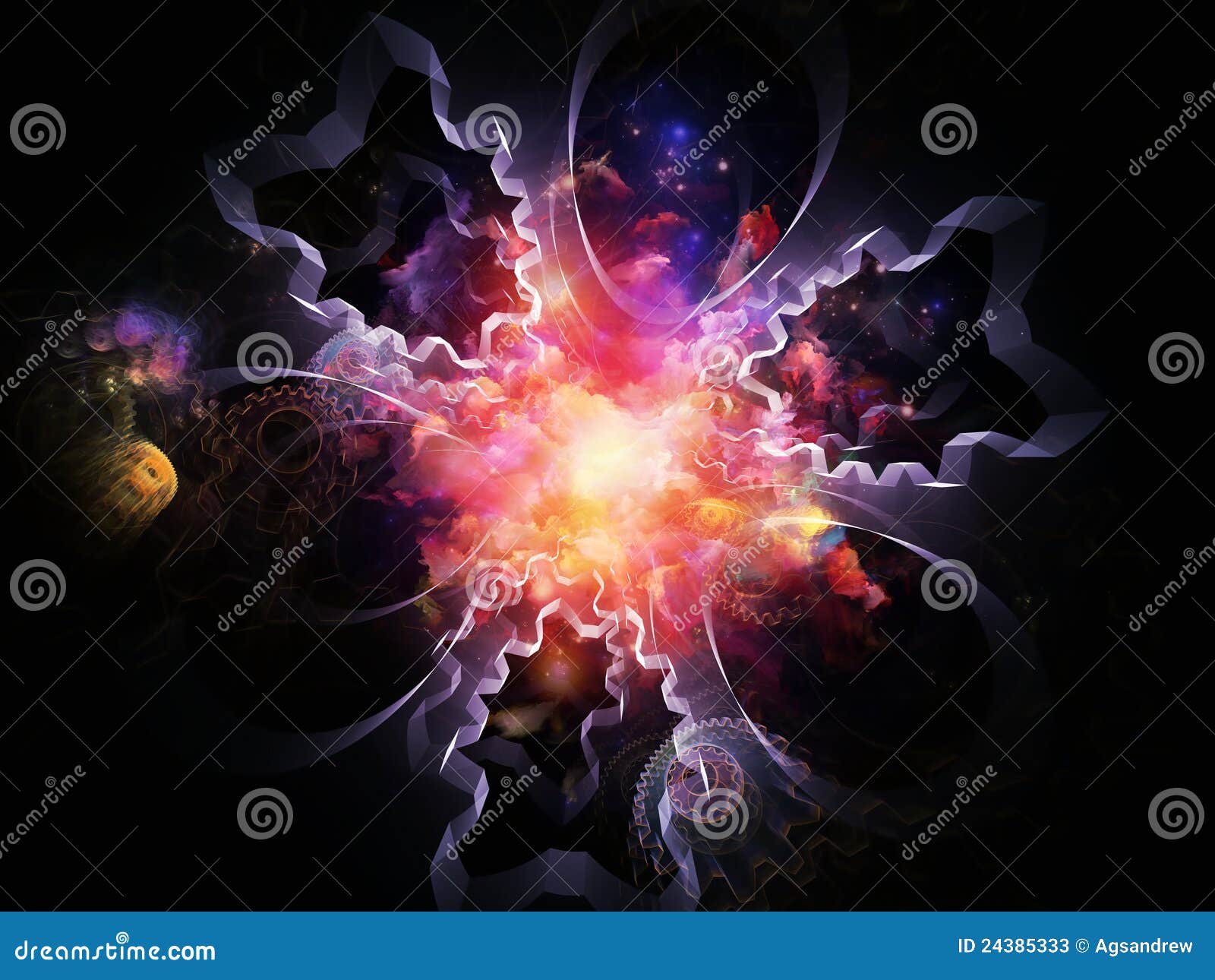 Gear explosion stock illustration. Illustration of technology - 24385333