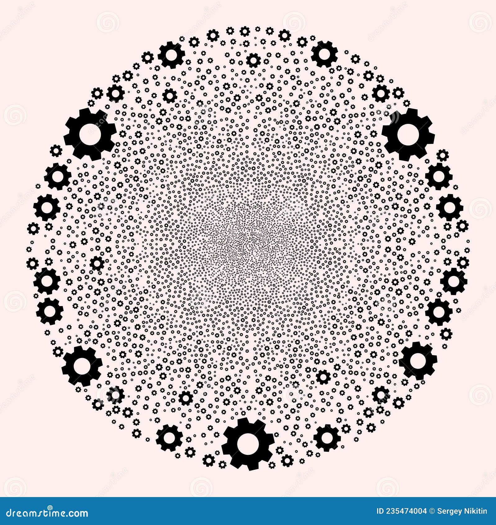 Gear Icon Mosaic Exploding Round Globula Stock Vector - Illustration of ...