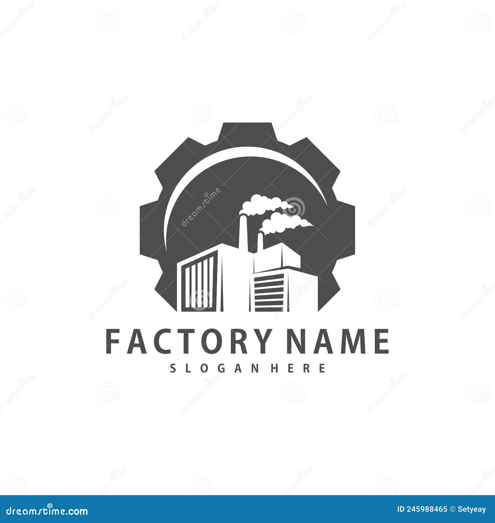 Gear Factory Logo Design Vector, Creative Factory Logo Design Template ...