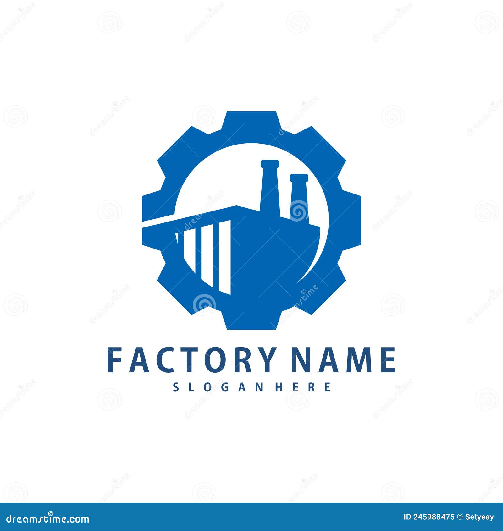 Gear Factory Logo Design Vector, Creative Factory Logo Design Template ...