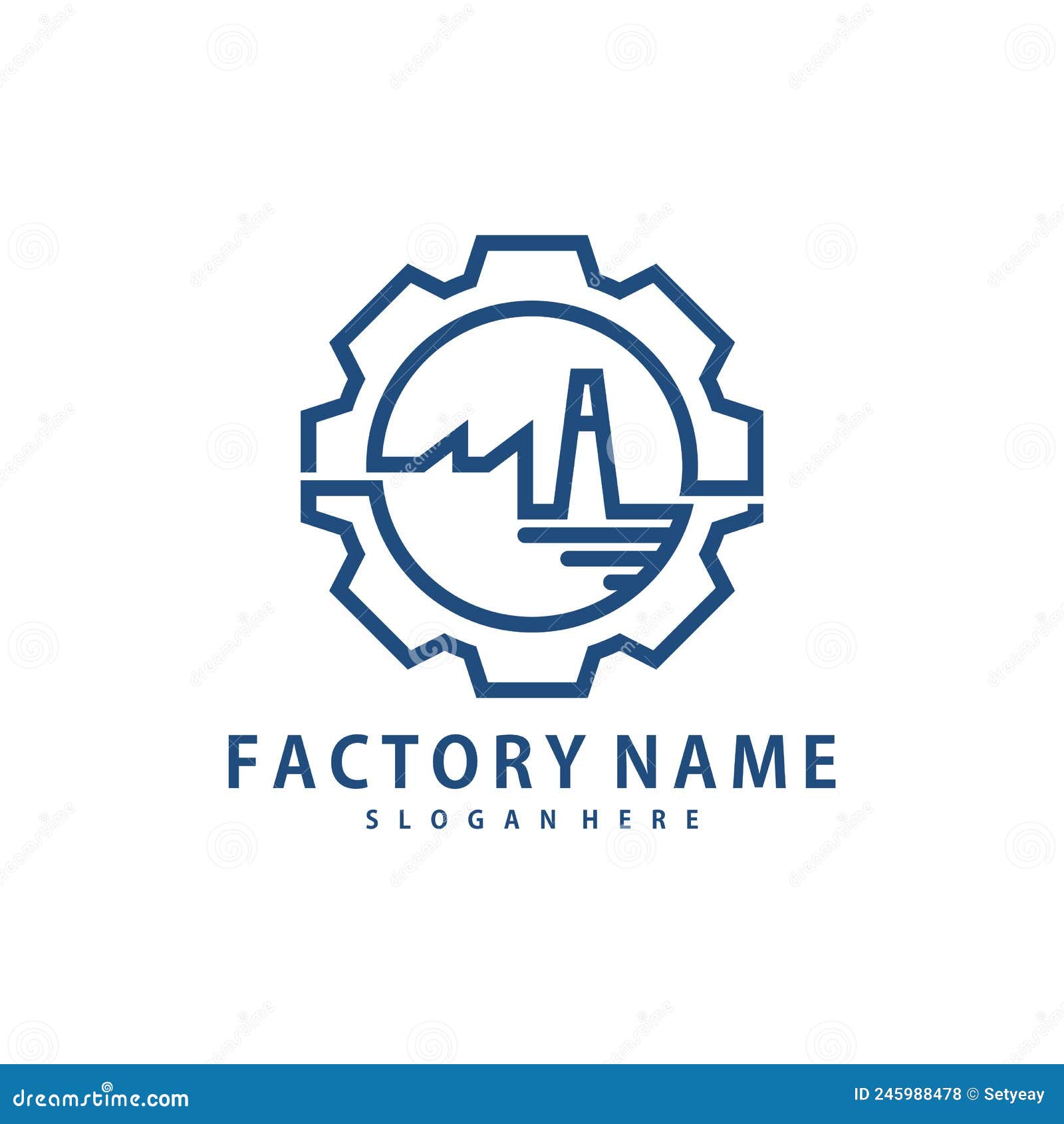 Gear Factory Logo Design Vector, Creative Factory Logo Design Template ...