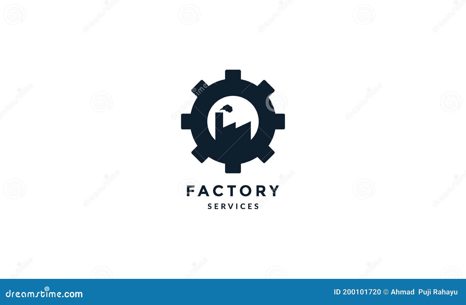 Gear with Factory Silhouette Modern Logo Vector Icon Illustration Stock ...