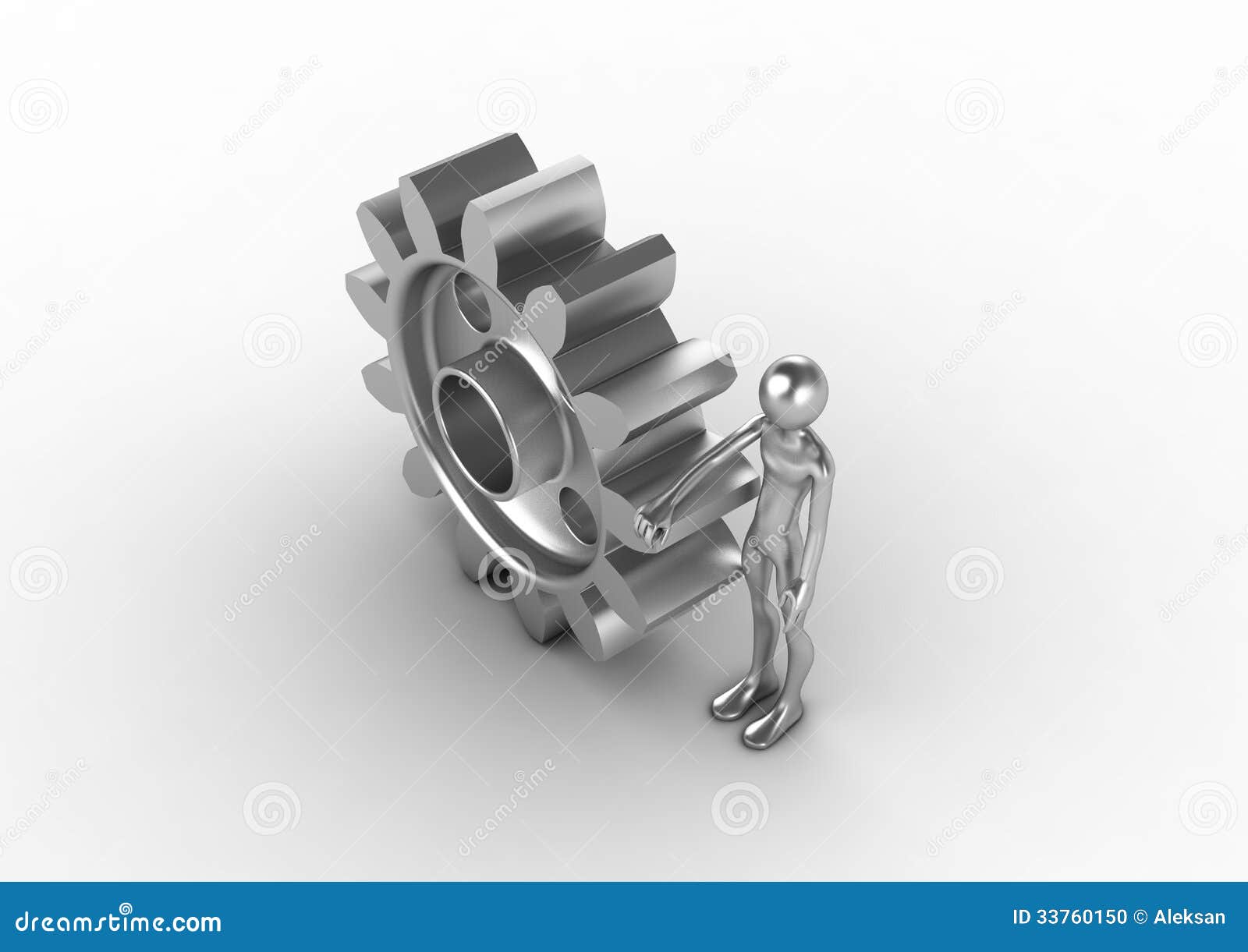 Gear and figure stock illustration. Illustration of worker - 33760150