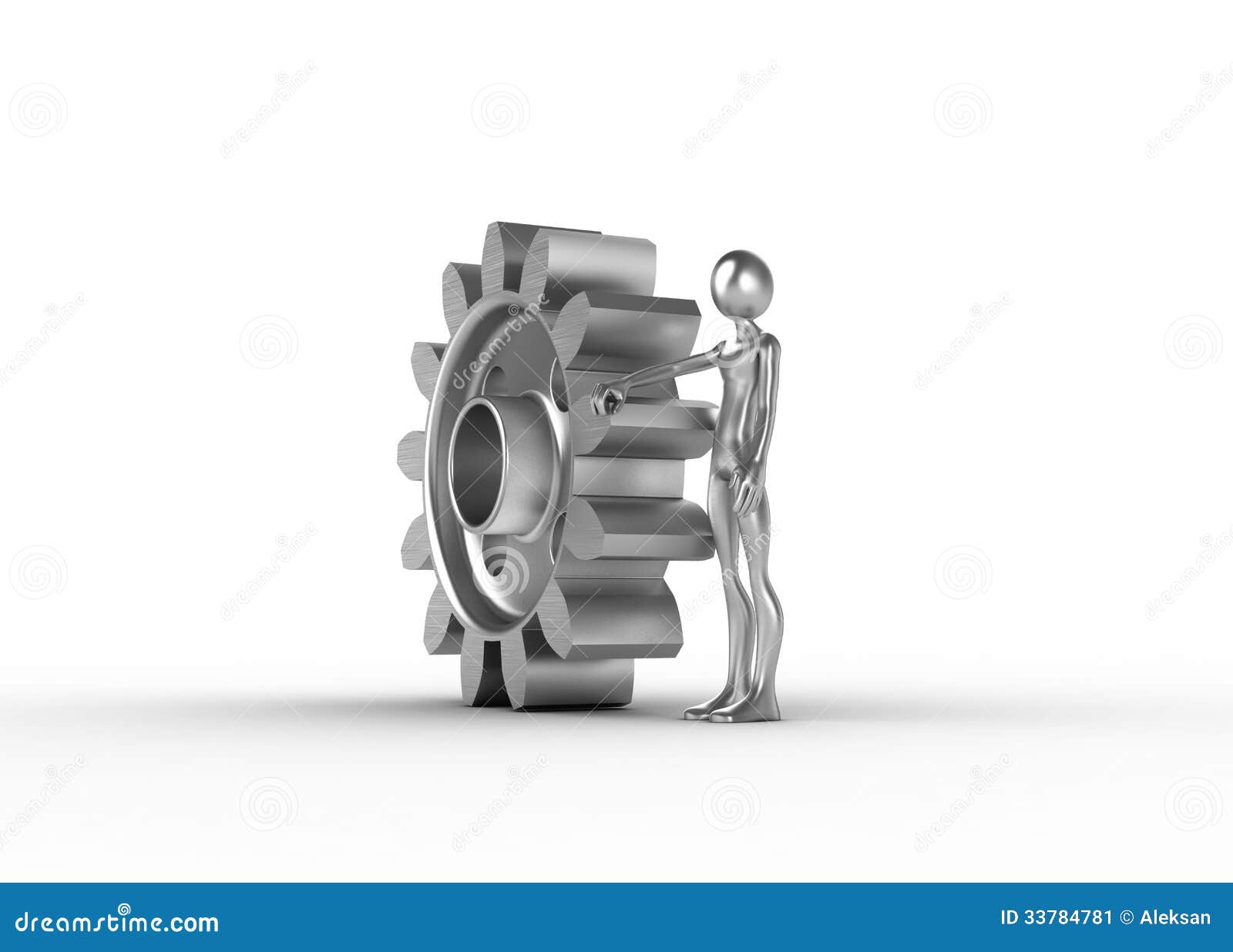 Gear and figure stock illustration. Illustration of working - 33784781