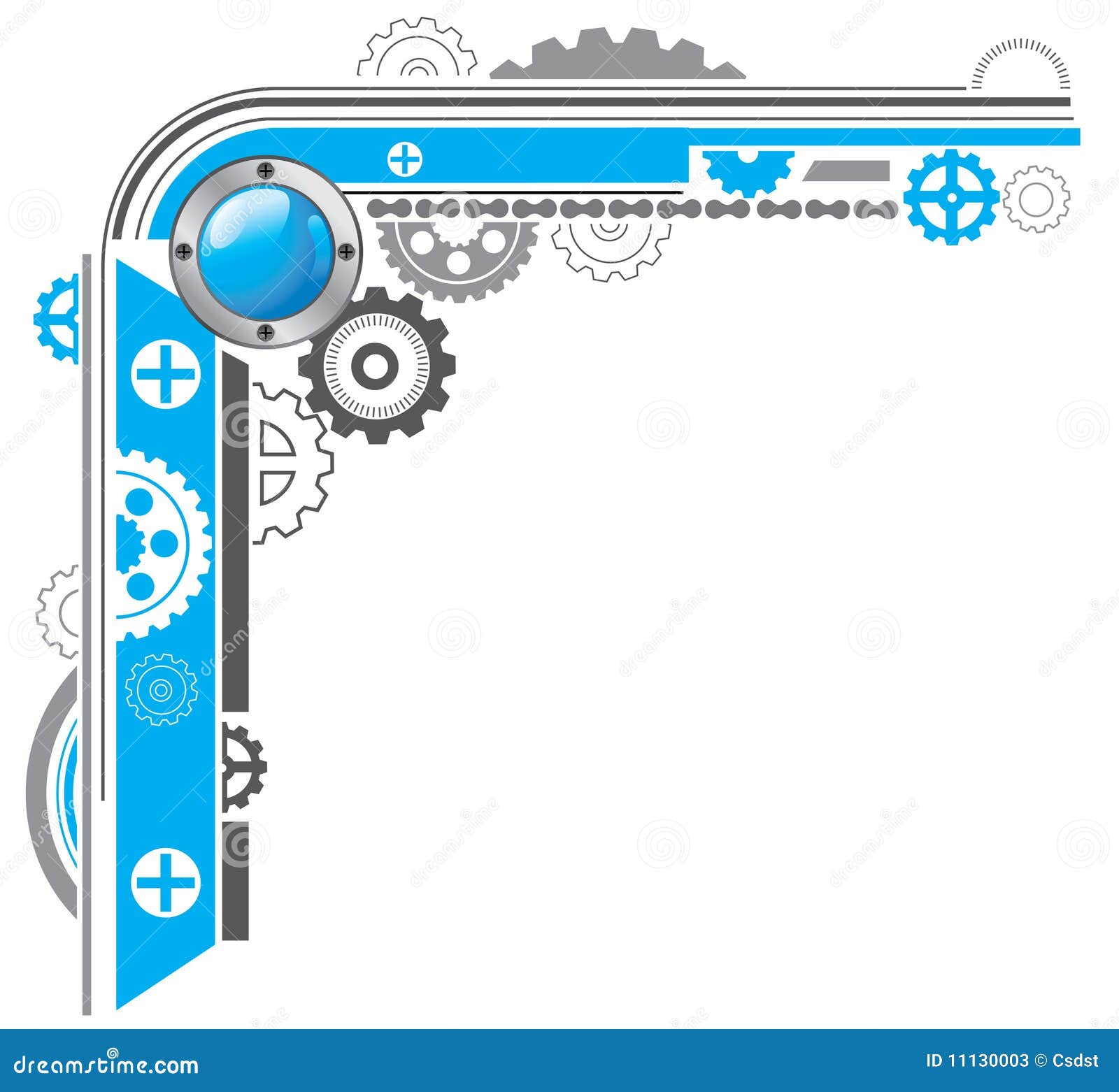 Gear frame stock vector. Illustration of brain, creative - 11130003