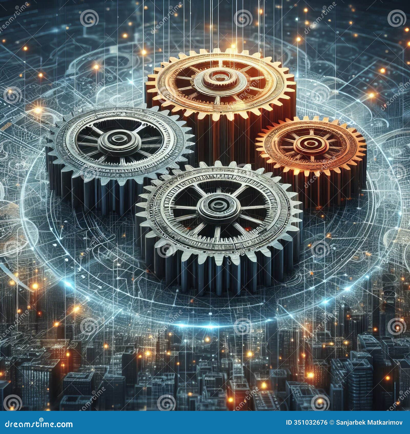 Gear a Gear with Interlocking Teeth Symbolizing the Mechanical N Stock ...