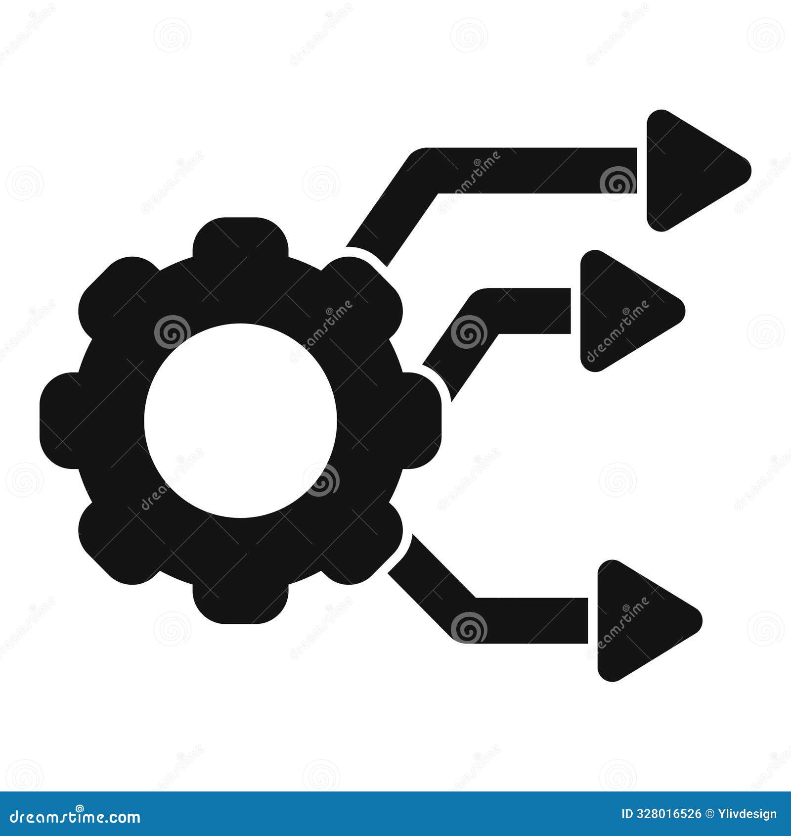 Gear Generating Three Arrows Representing Business Process Optimization ...