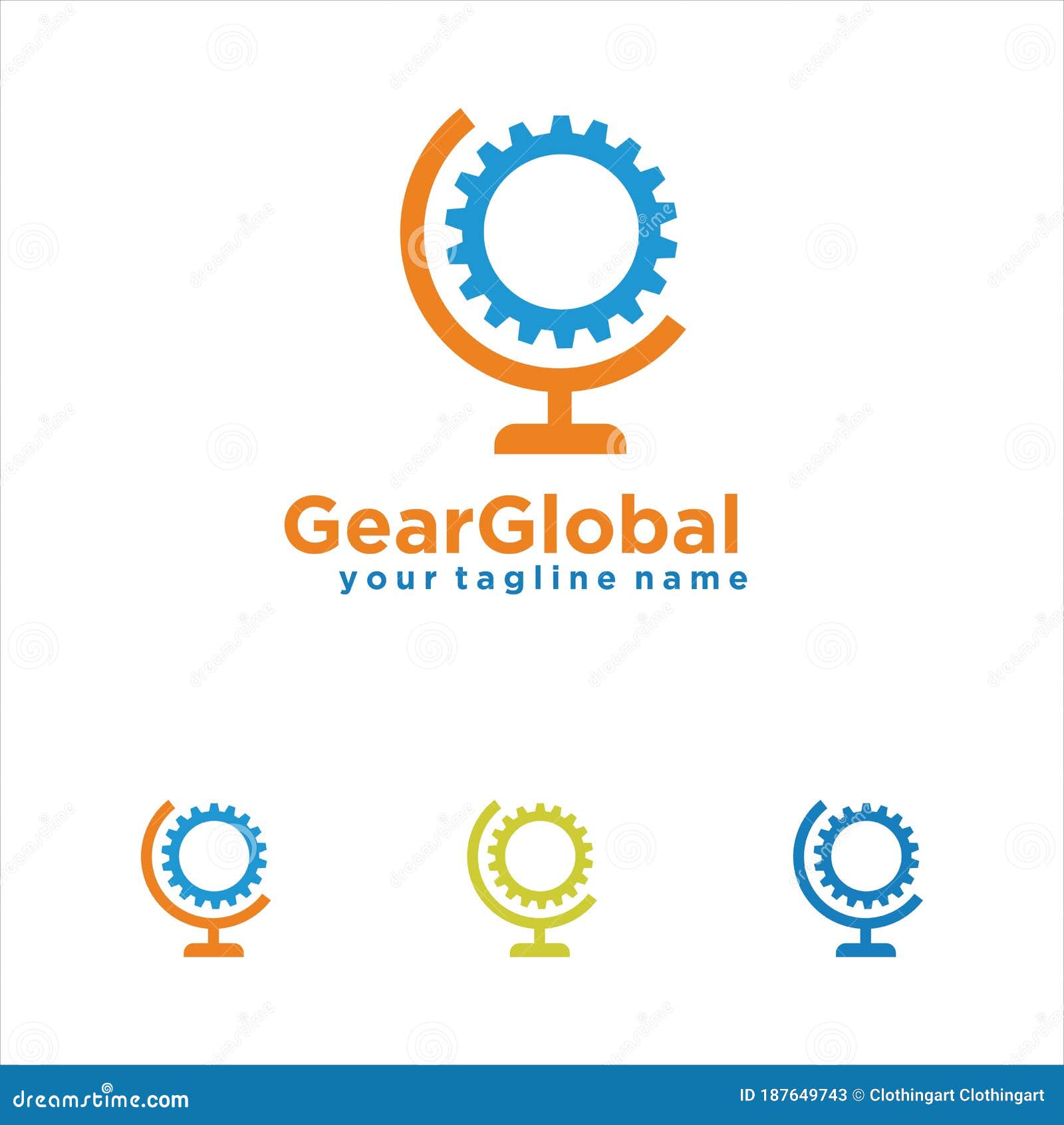 Gear Global Logo Template Design Vector. Emblem, Design Concept ...