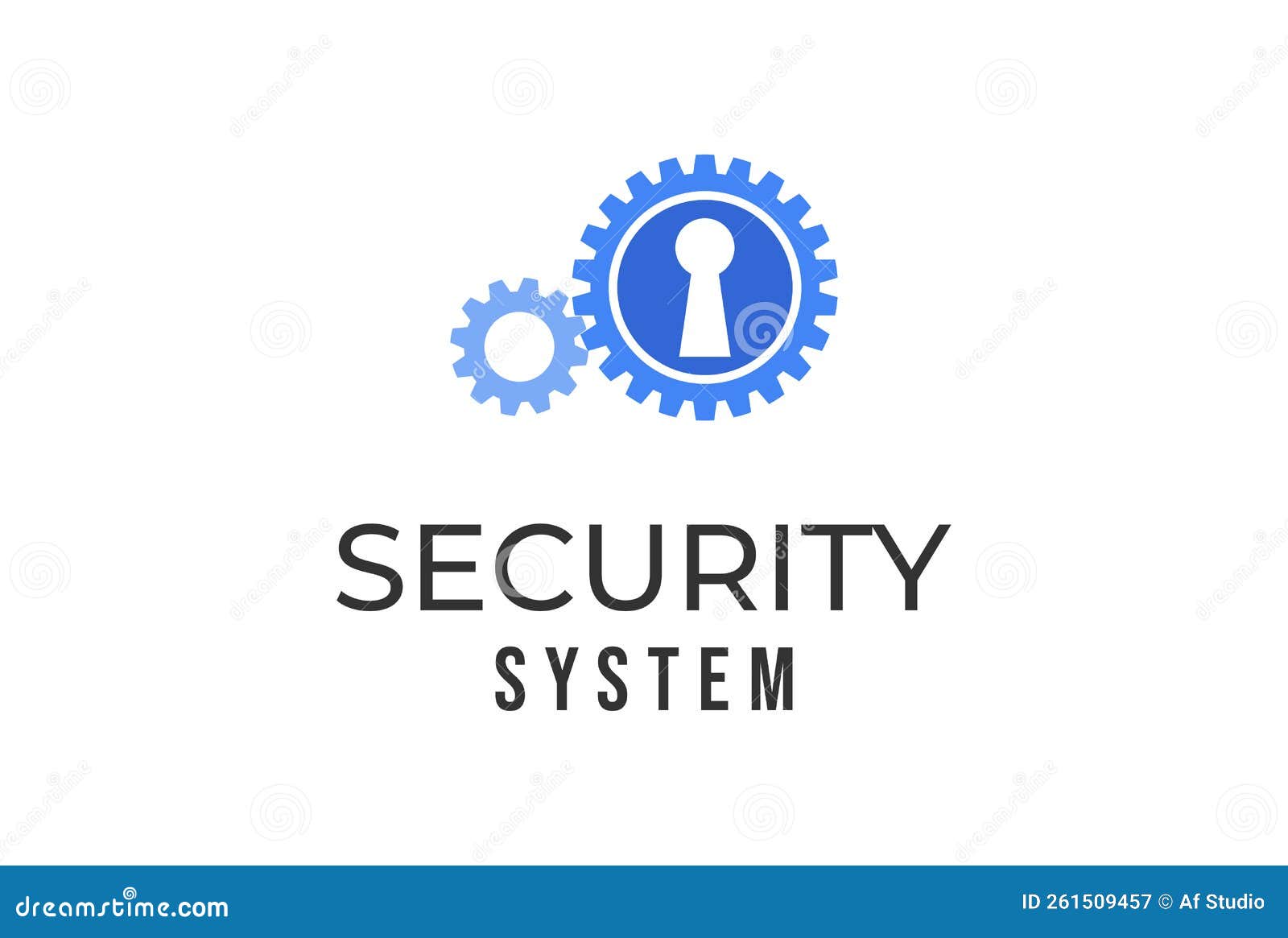 Gear Gog Driven with Keyhole for Secure Security Setting System Logo ...