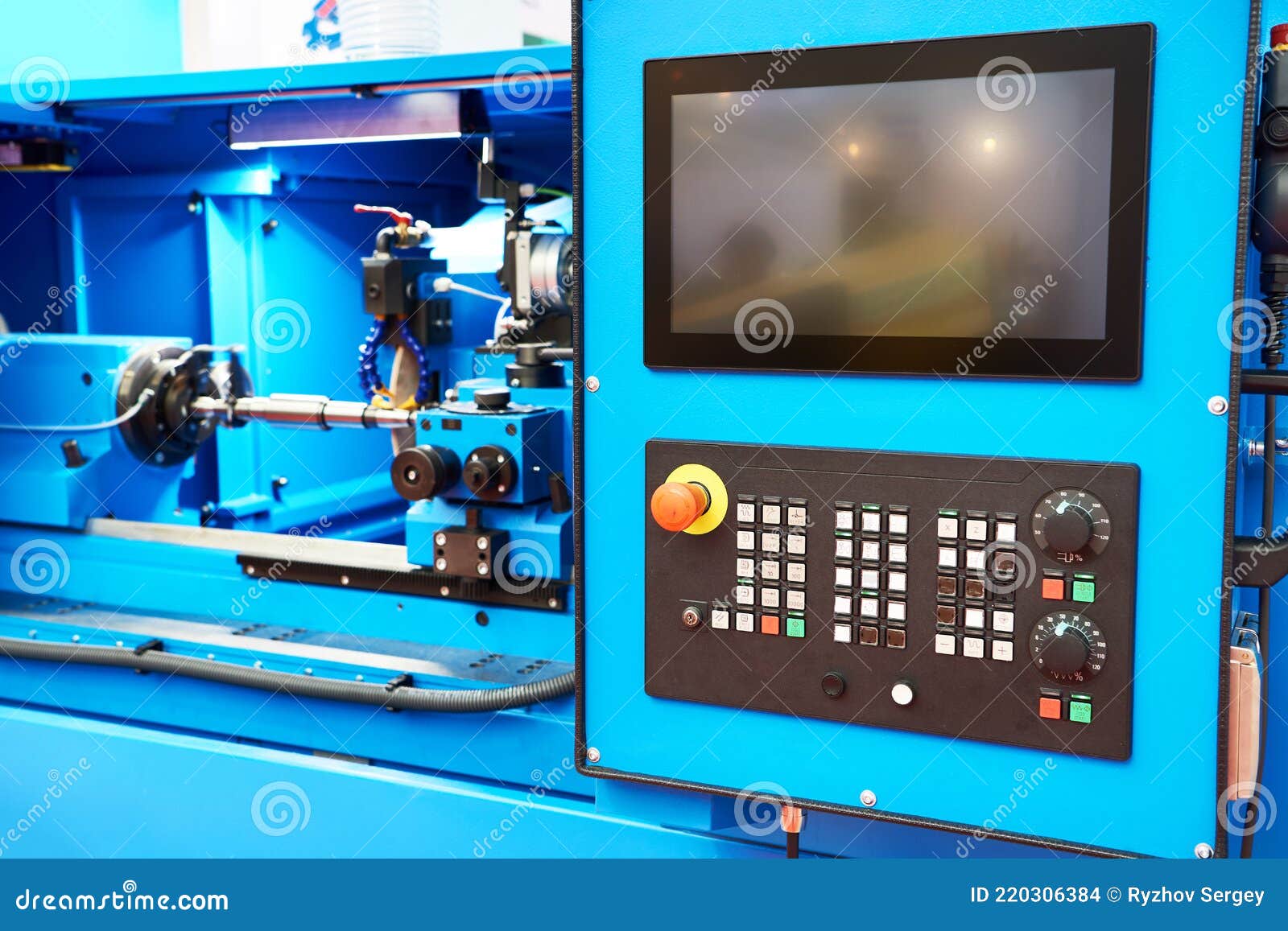 Gear Grinding Machine In Operation, Grinding Of Teeth Of A Wheel With ...