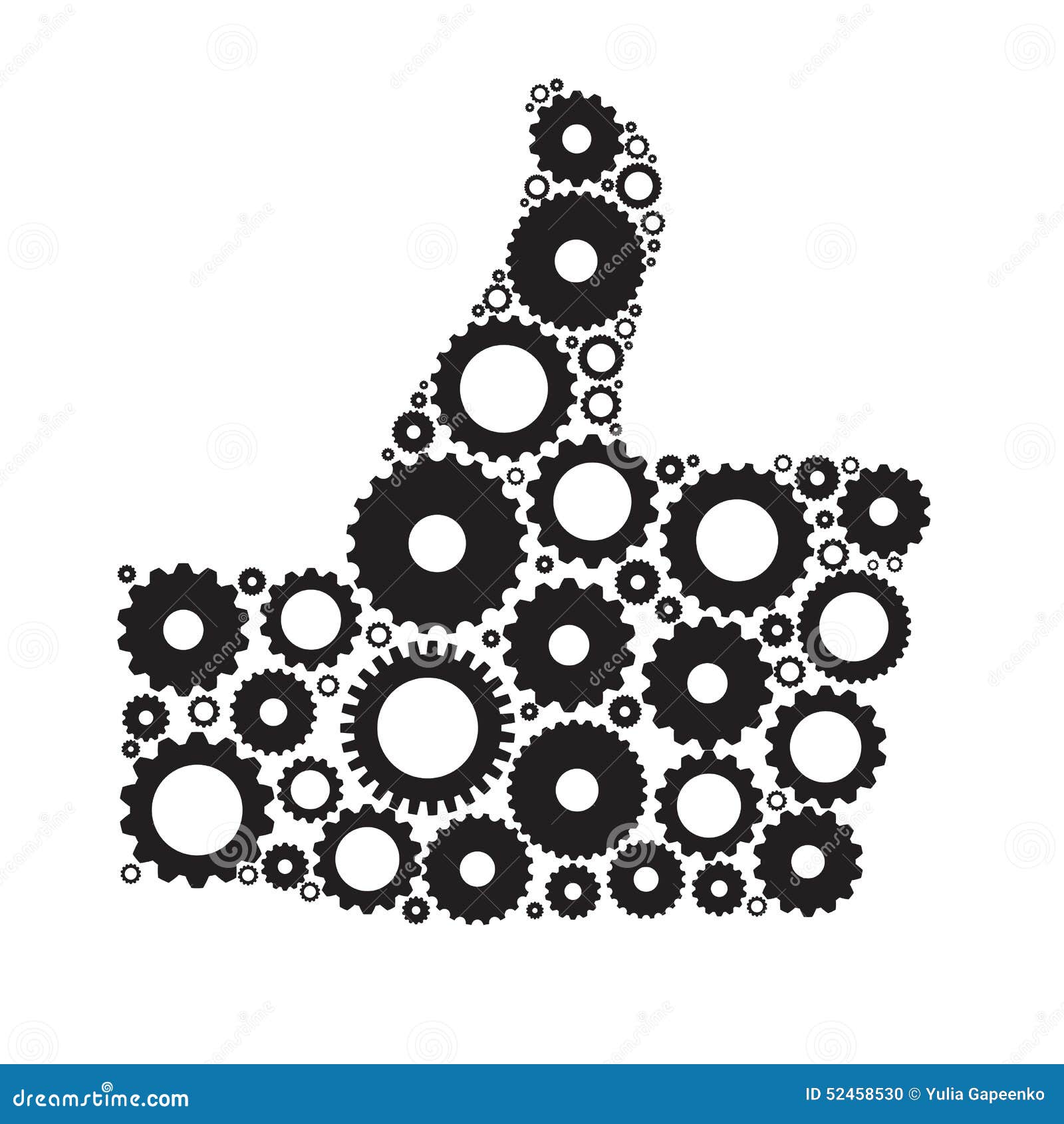 Gear Hand Icon Vector Illustration Stock Vector - Illustration of ...