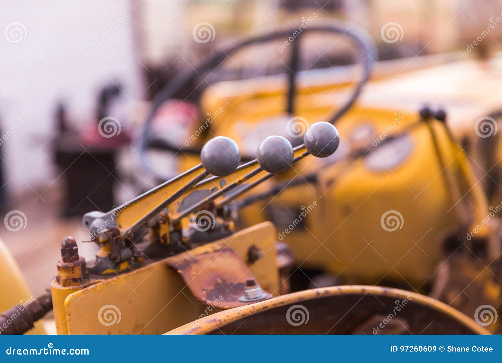 Gear Handles on Old Tractor Stock Image - Image of construction, heavy ...