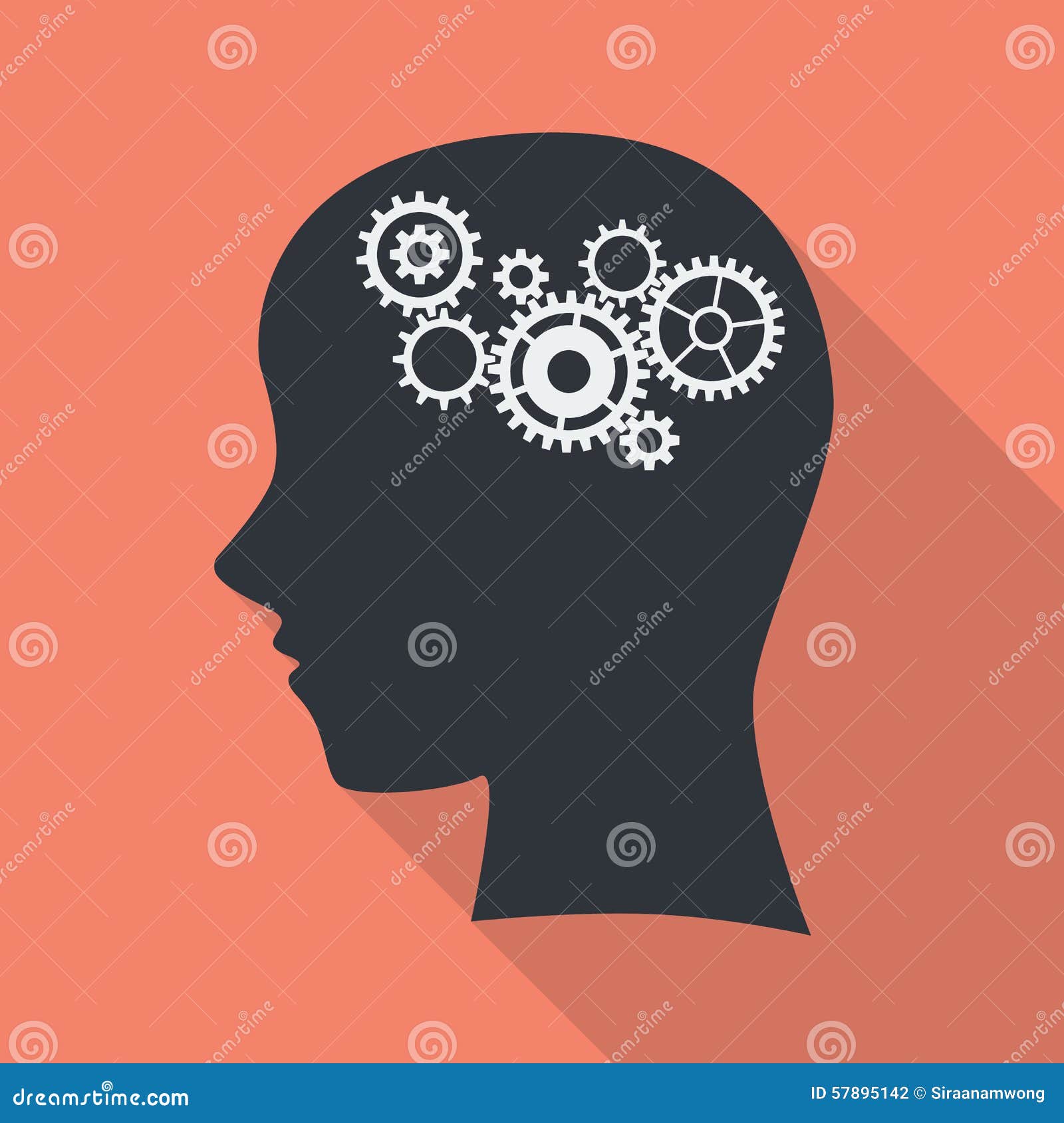 Gear in head stock vector. Illustration of invention - 57895142
