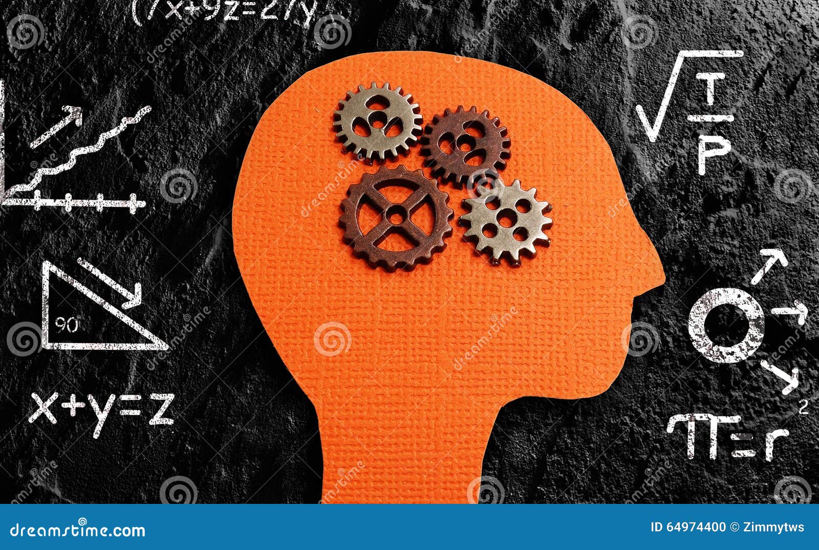 Gear head math stock photo. Image of innovation, thought - 64974400