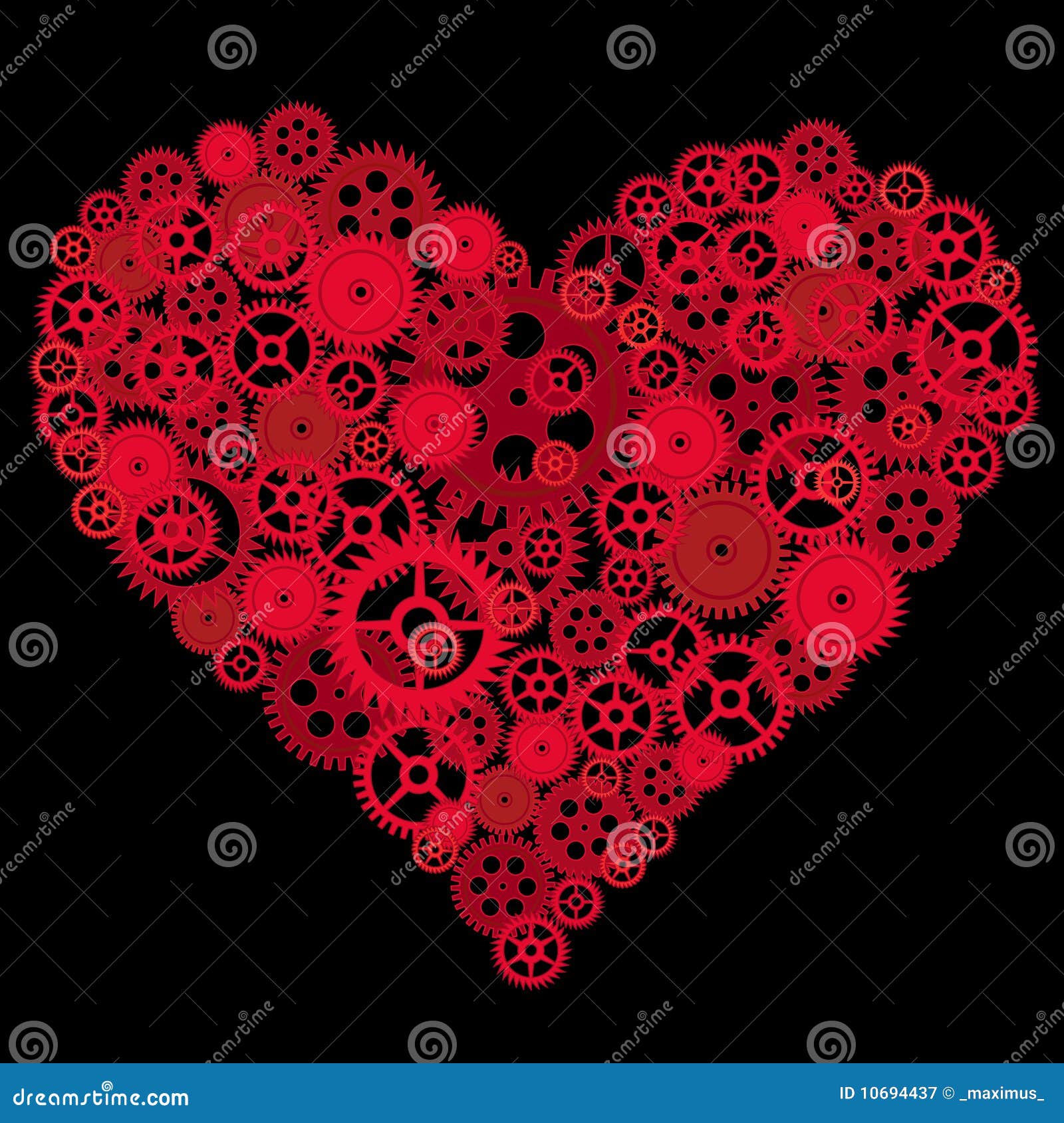 Gear heart vector stock vector. Illustration of group - 10694437