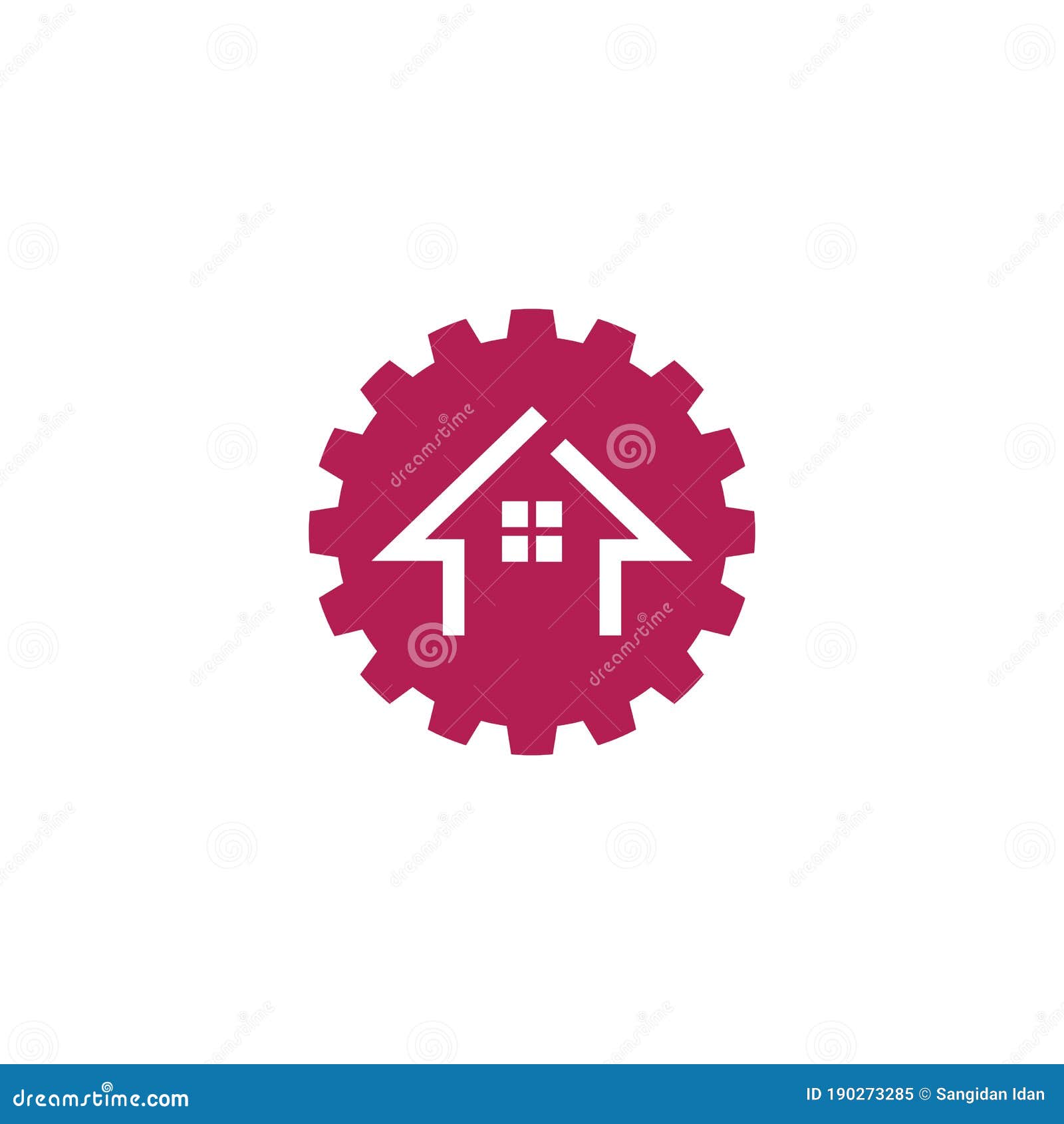 Gear House Icon Vector Template Stock Vector - Illustration of office ...