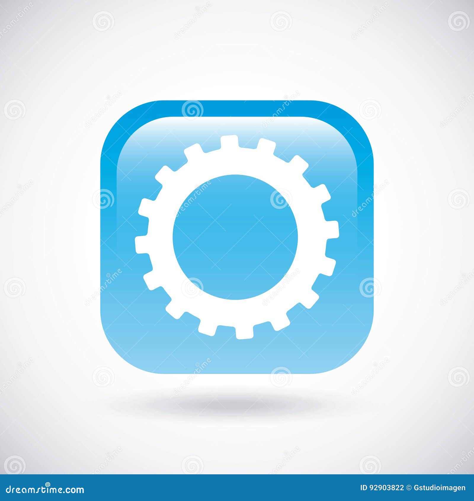 Gear Icon. Button Design. Vector Graphic Stock Vector - Illustration of ...