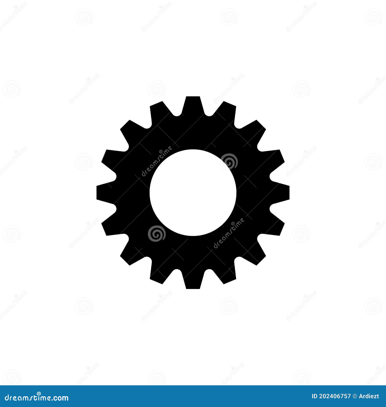 Gear Icon Flat Vector Design Stock Vector - Illustration of flat ...