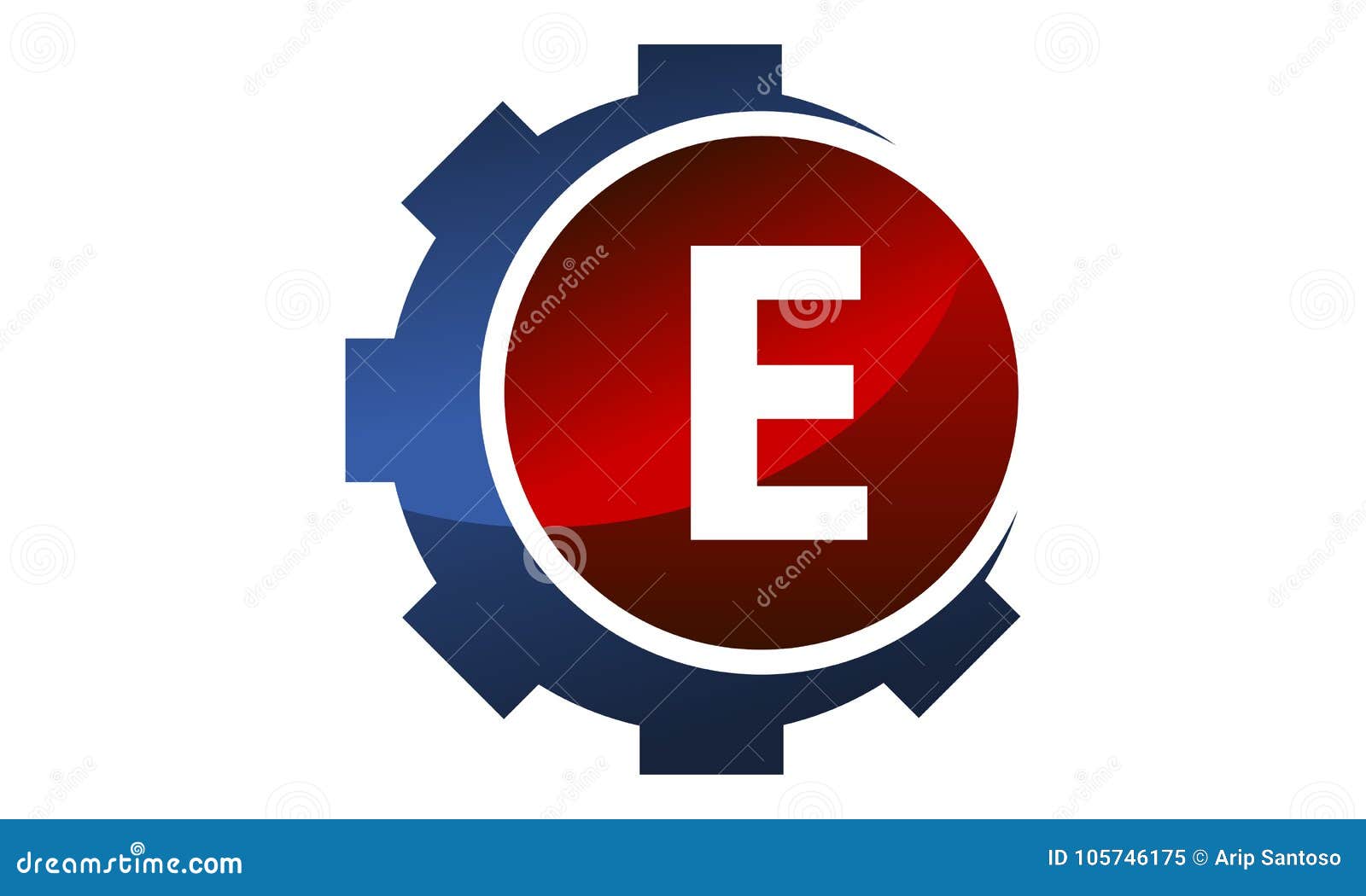Gear icon Letter E stock vector. Illustration of symbol - 105746175