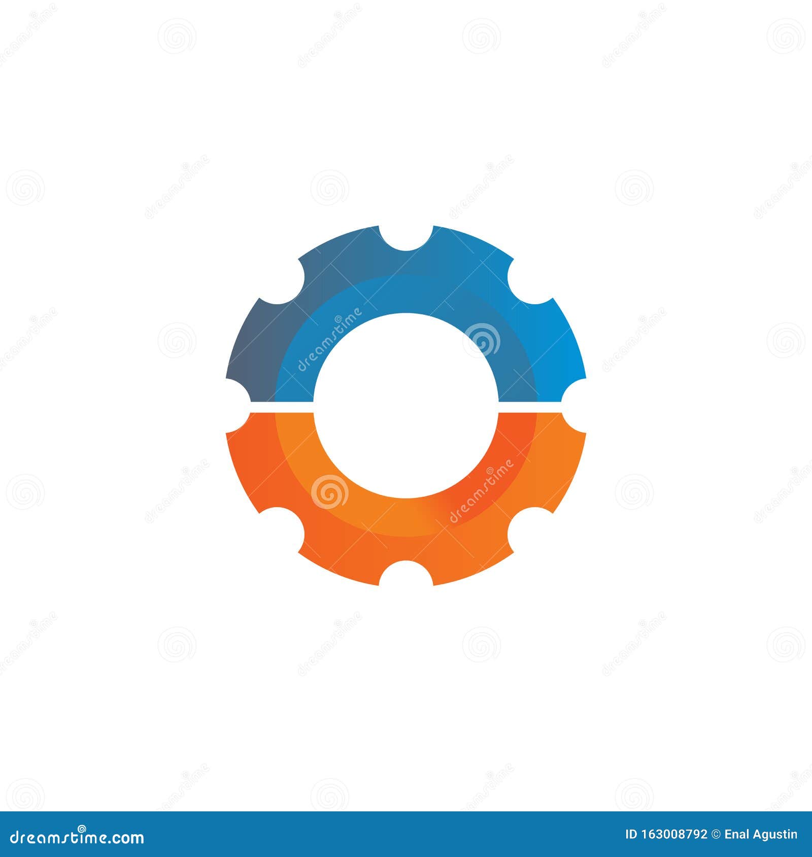 Gear Icon Logo Design for Industrial Company Stock Vector ...