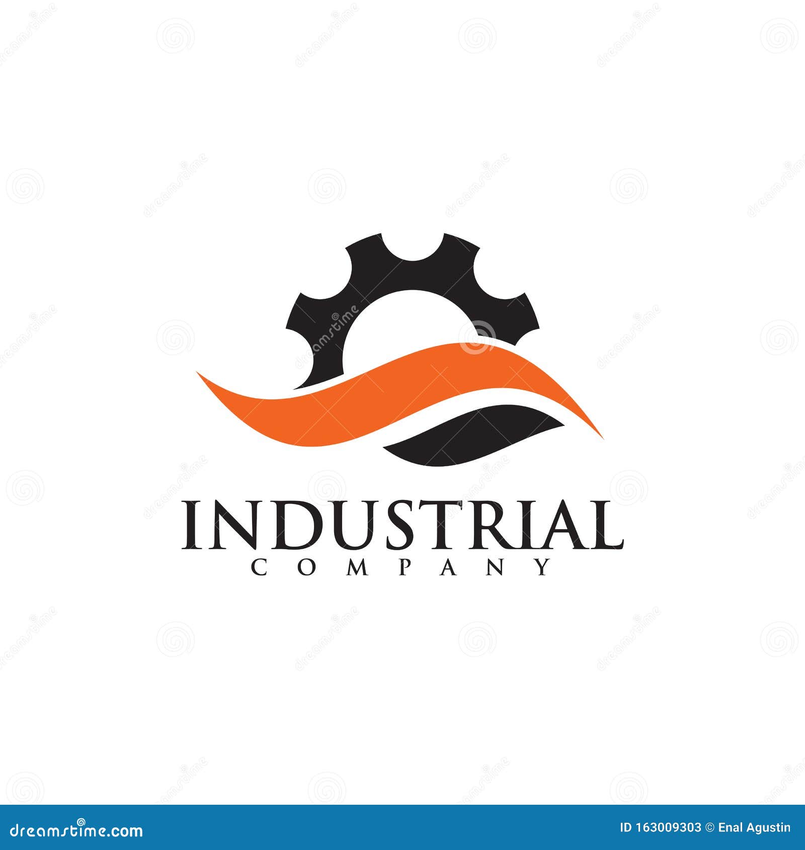 Gear Icon Logo Design for Industrial Company Stock Illustration ...