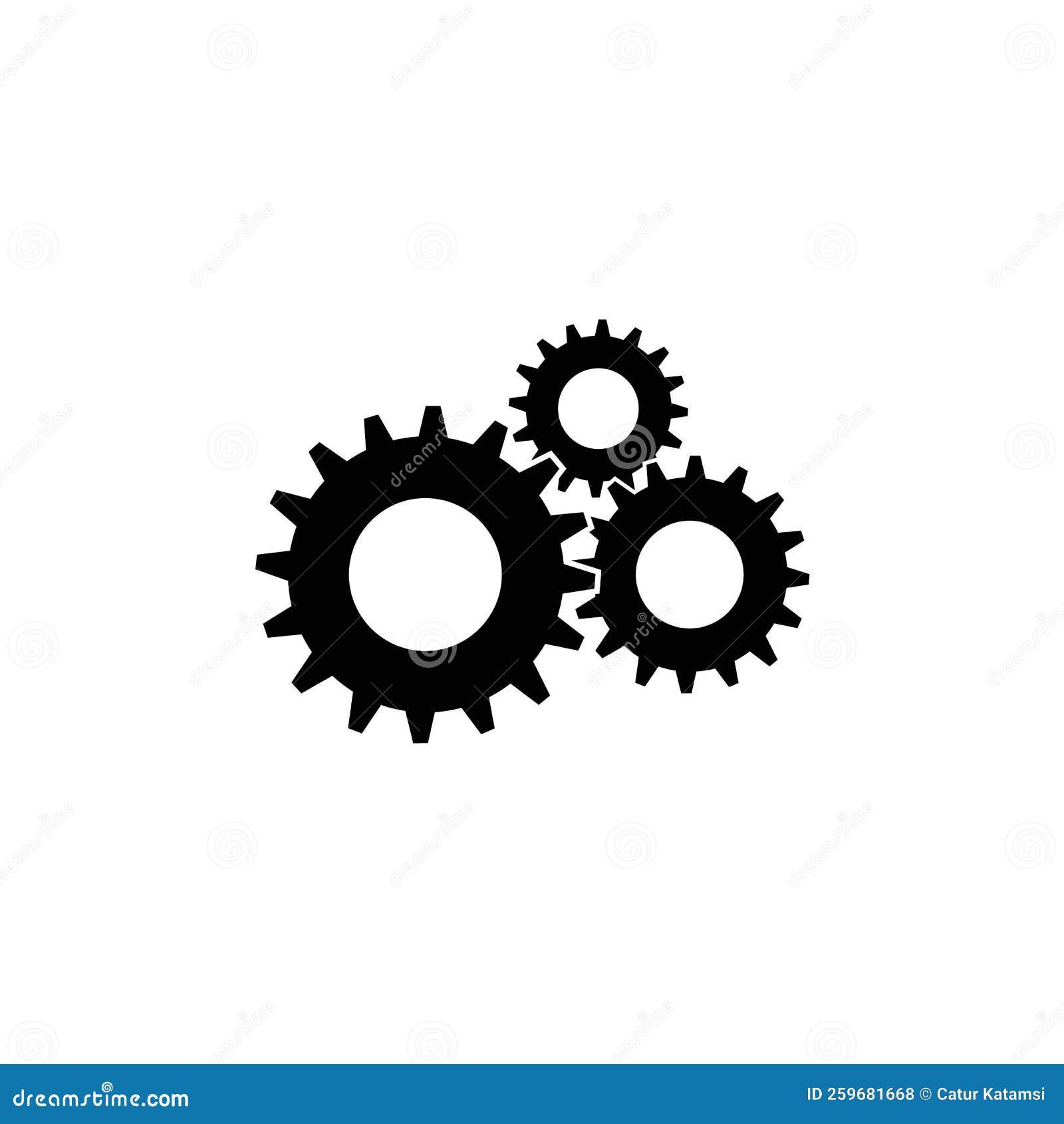 Gear icon logo vector stock vector. Illustration of clock - 259681668