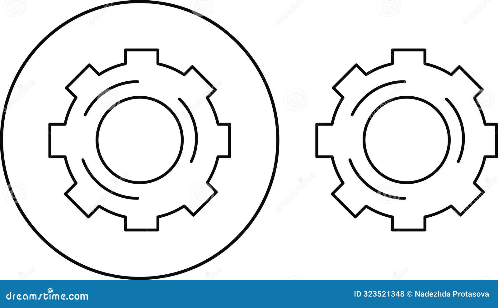 The Gear Icon A Parameter Or An Installation Symbol Isolated Vector