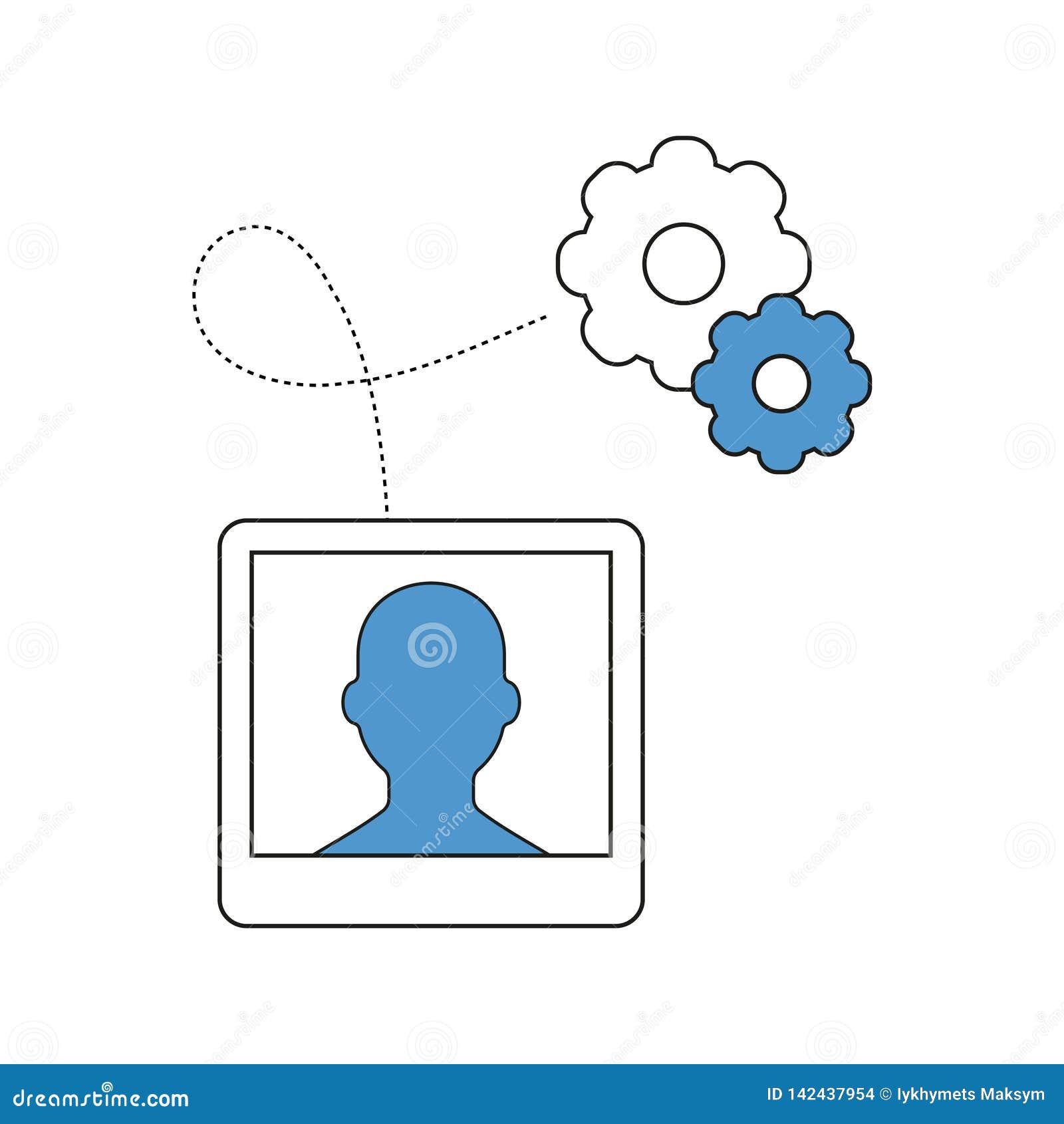 Gear Icon. Photoframe. Vector Icon Stock Illustration - Illustration of ...