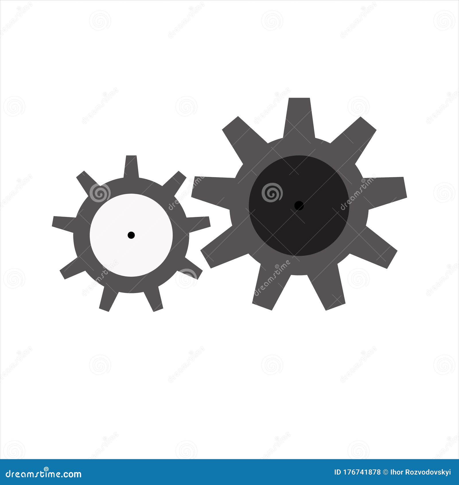Gear Icon with Place for Your Text Stock Illustration - Illustration of ...