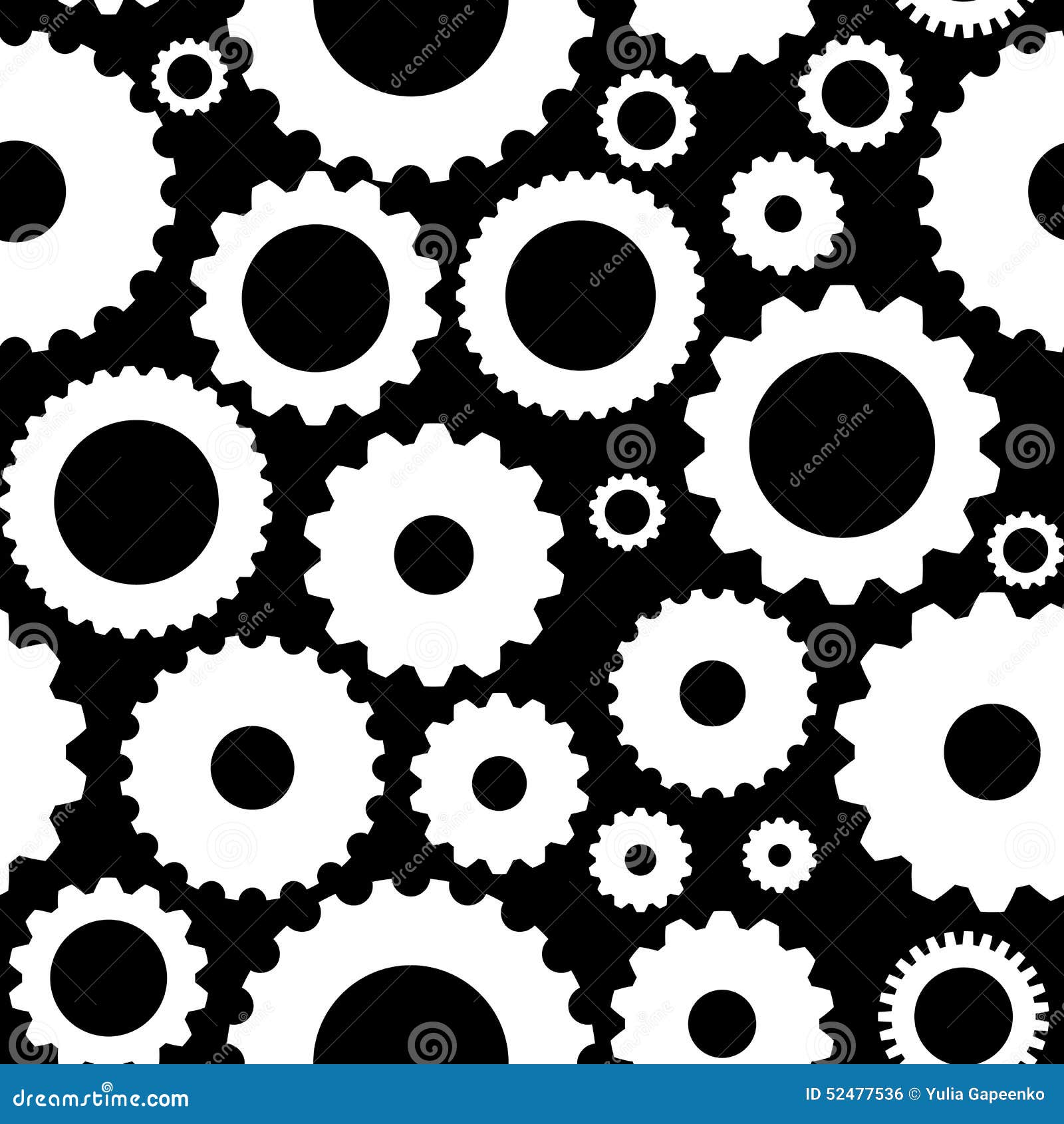 Gear Icon Seamless Pattern Vector Illustration Stock Vector ...