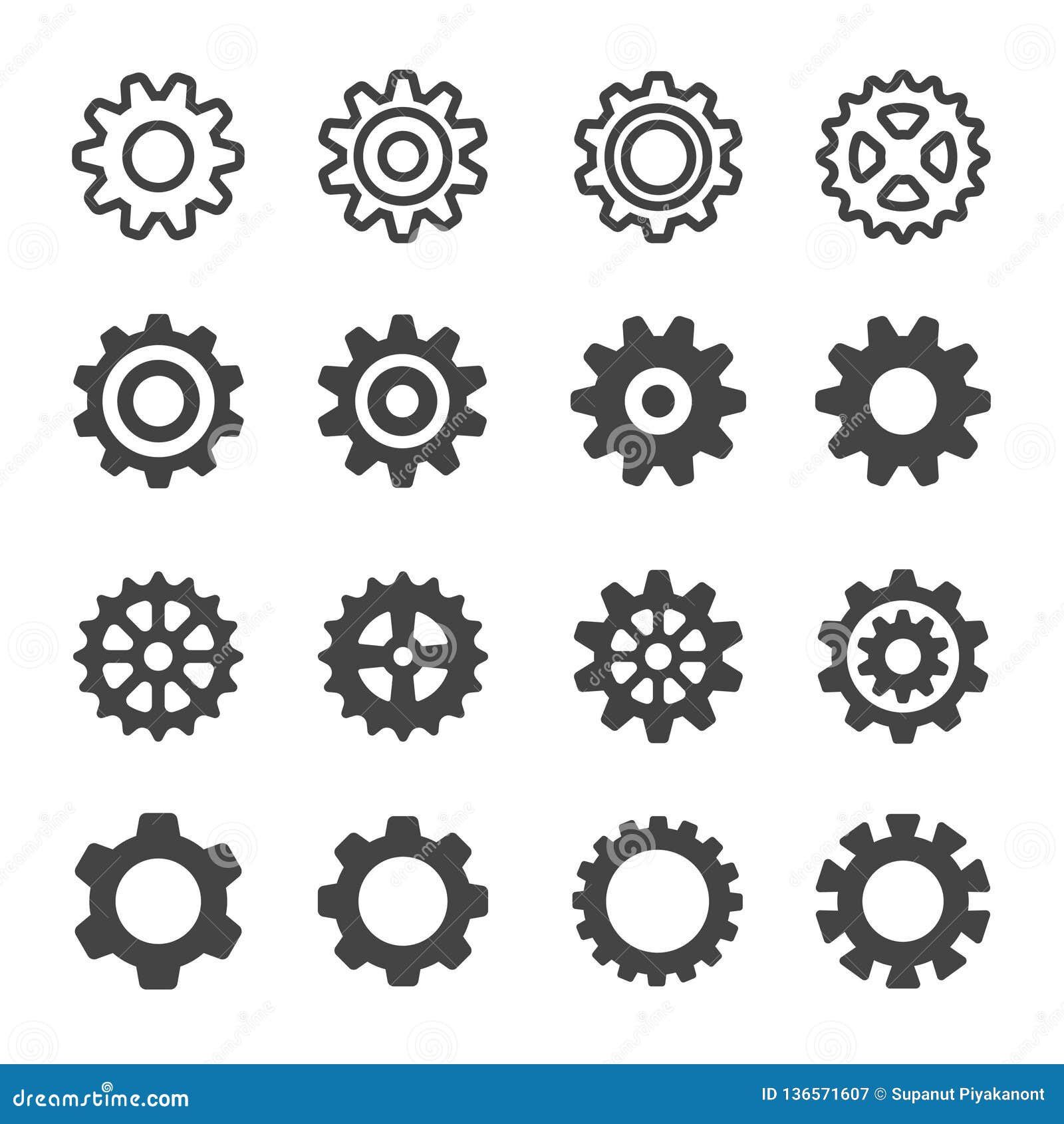 Gear Icon With Check Mark As Completed Update Settings. Cog Wheel ...