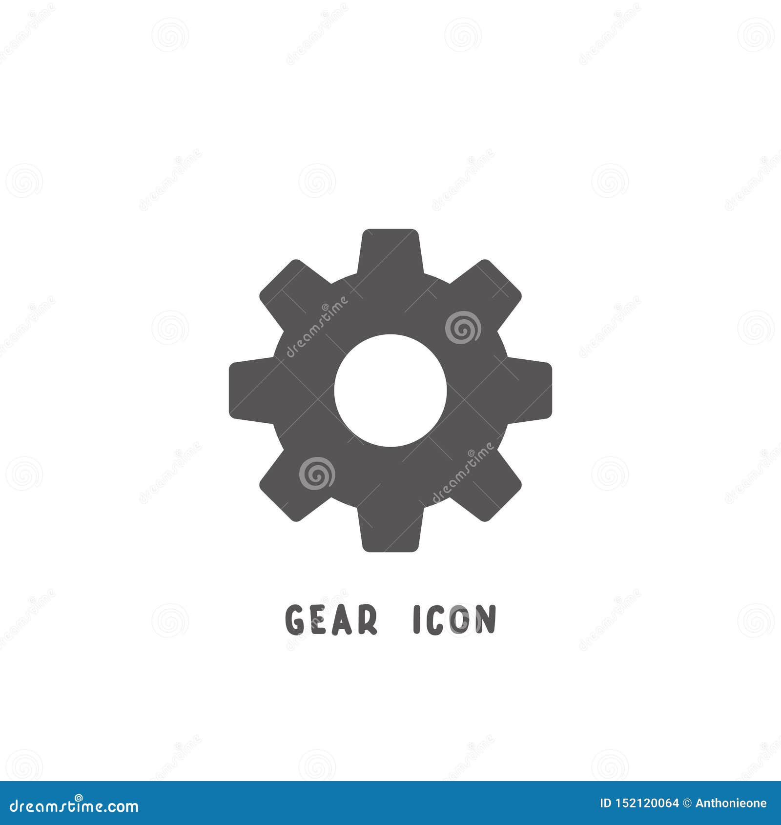 Gear Icon Simple Flat Style Vector Illustration Stock Vector ...